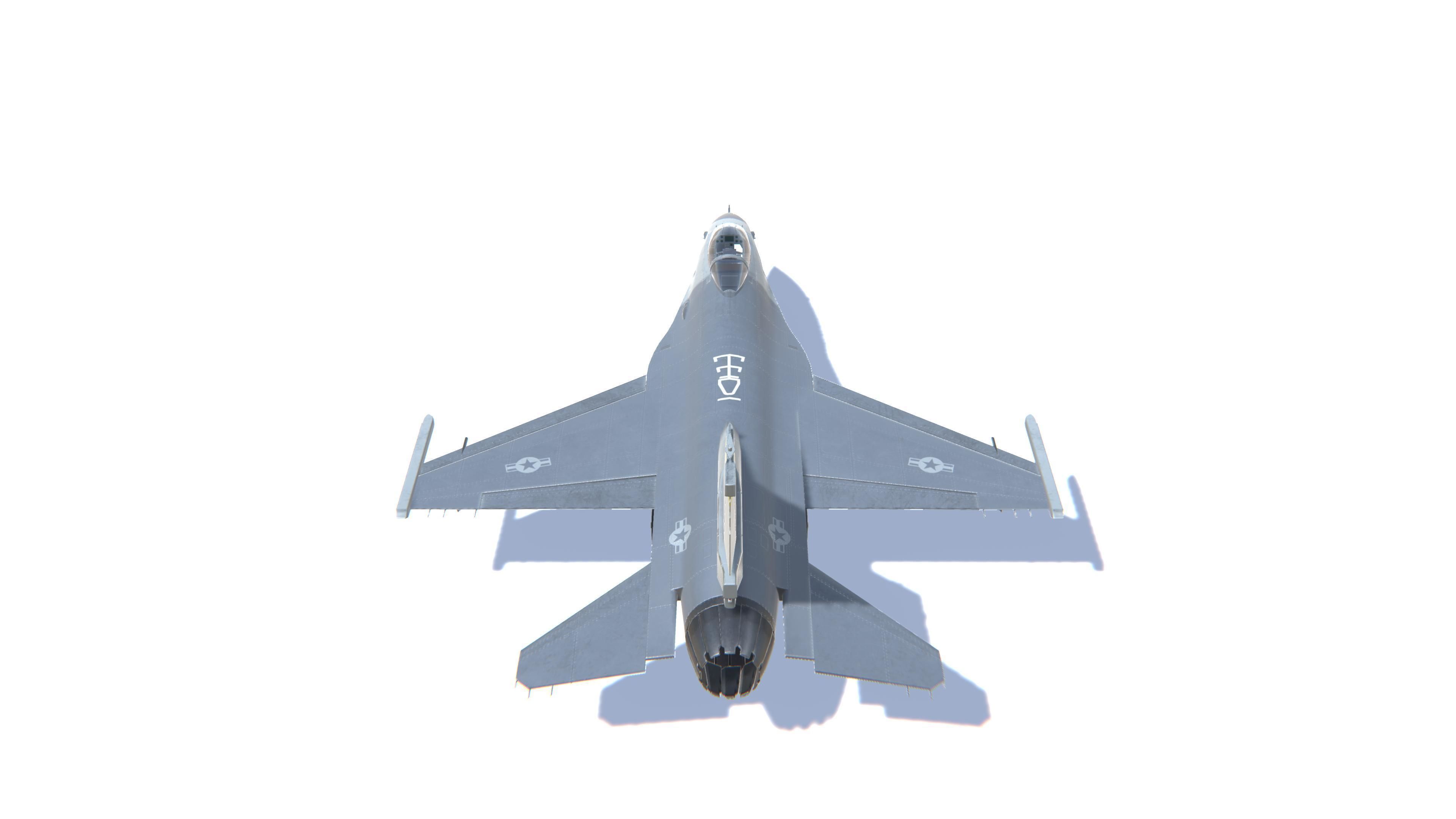 3D model F-16 Fighting Falcon Jet Fighter Aircraft VR / AR / low-poly ...