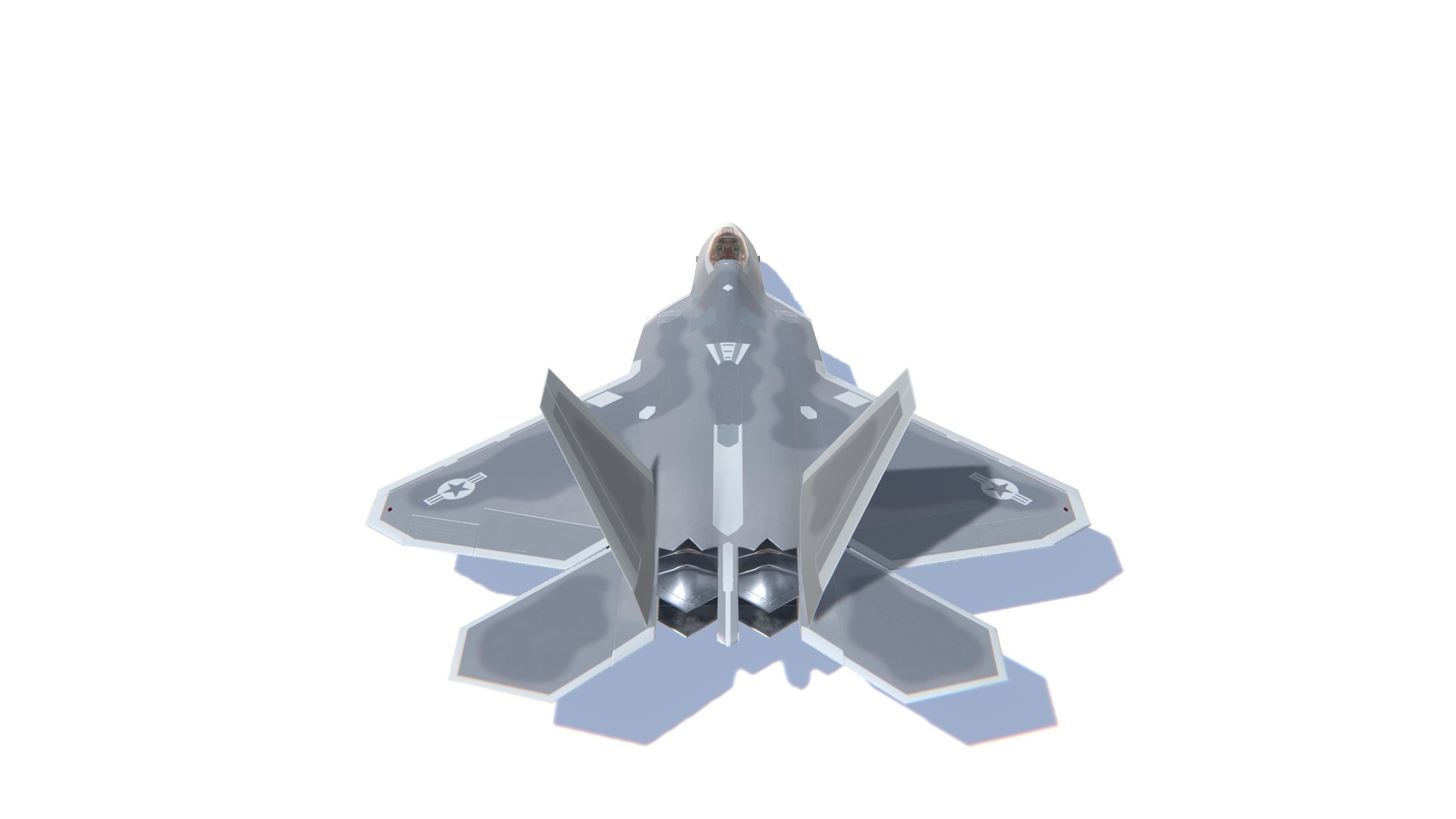 3D model F-22 Raptor Jet Fighter Aircraft VR / AR / low-poly | CGTrader