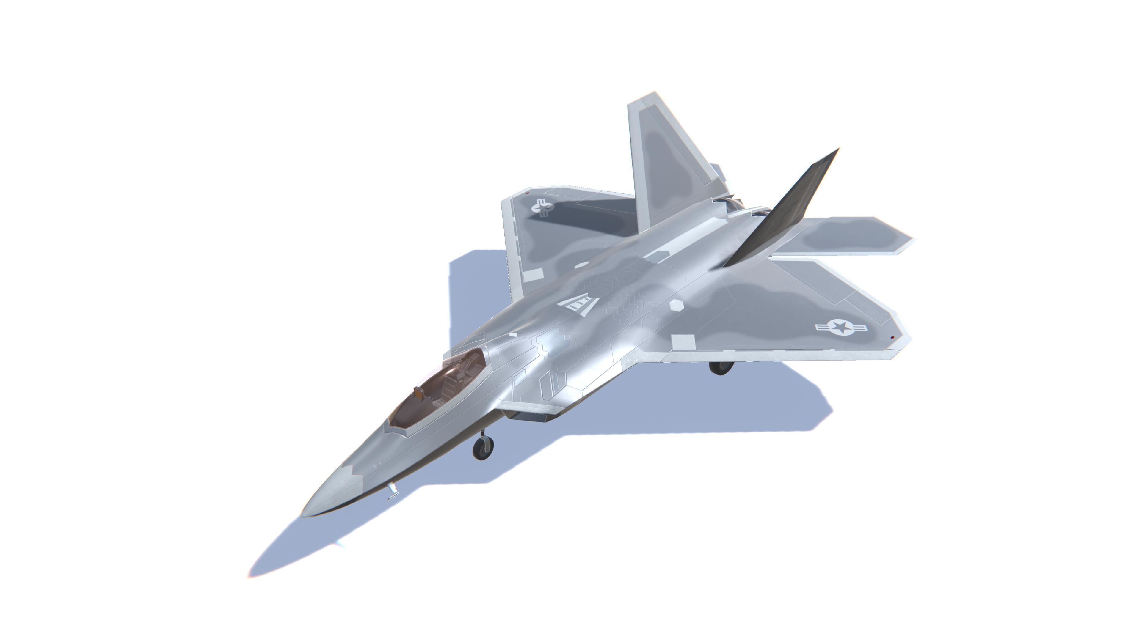 3D model F-22 Raptor Jet Fighter Aircraft VR / AR / low-poly | CGTrader