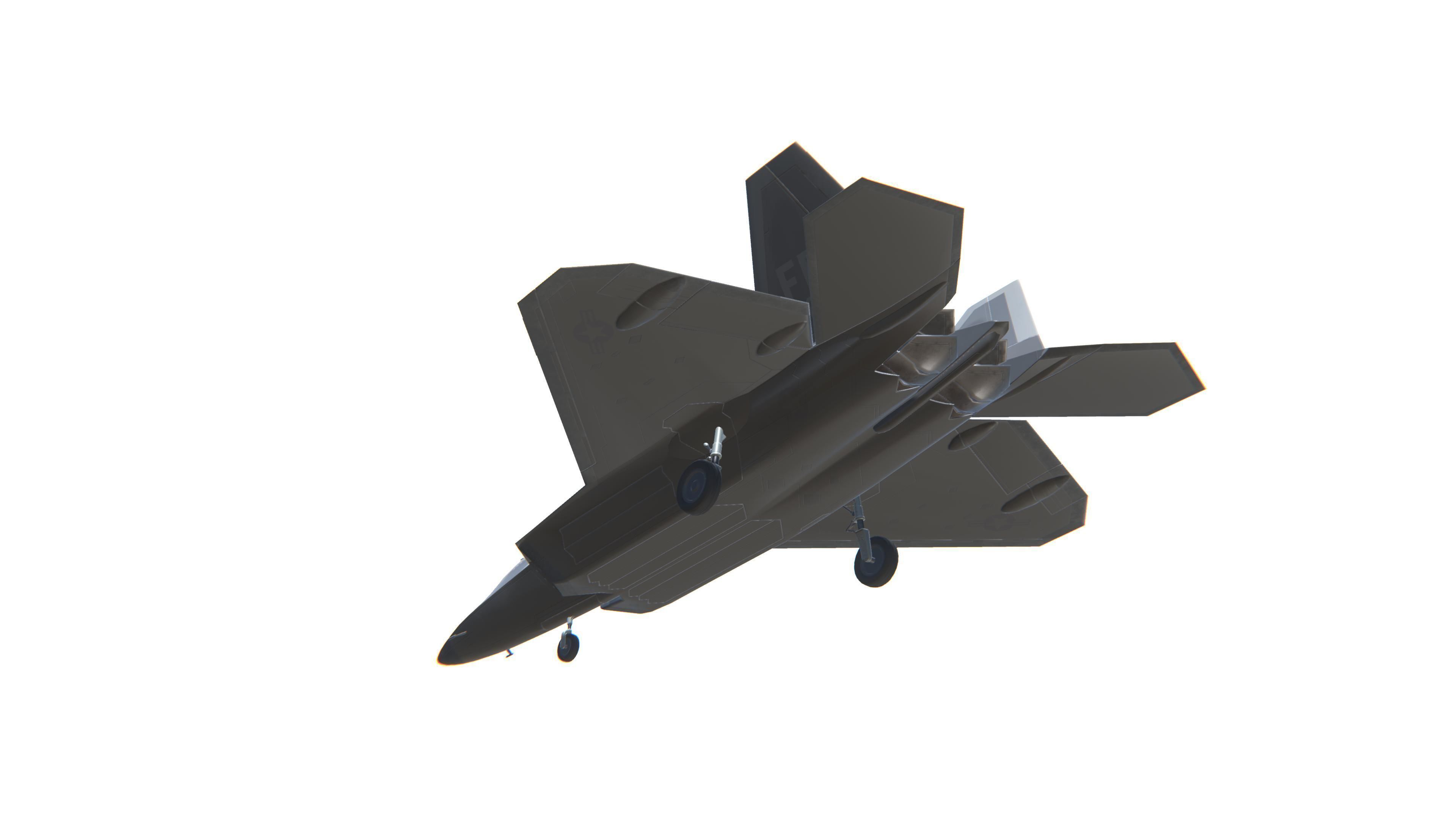 3D model F-22 Raptor Jet Fighter Aircraft VR / AR / low-poly | CGTrader