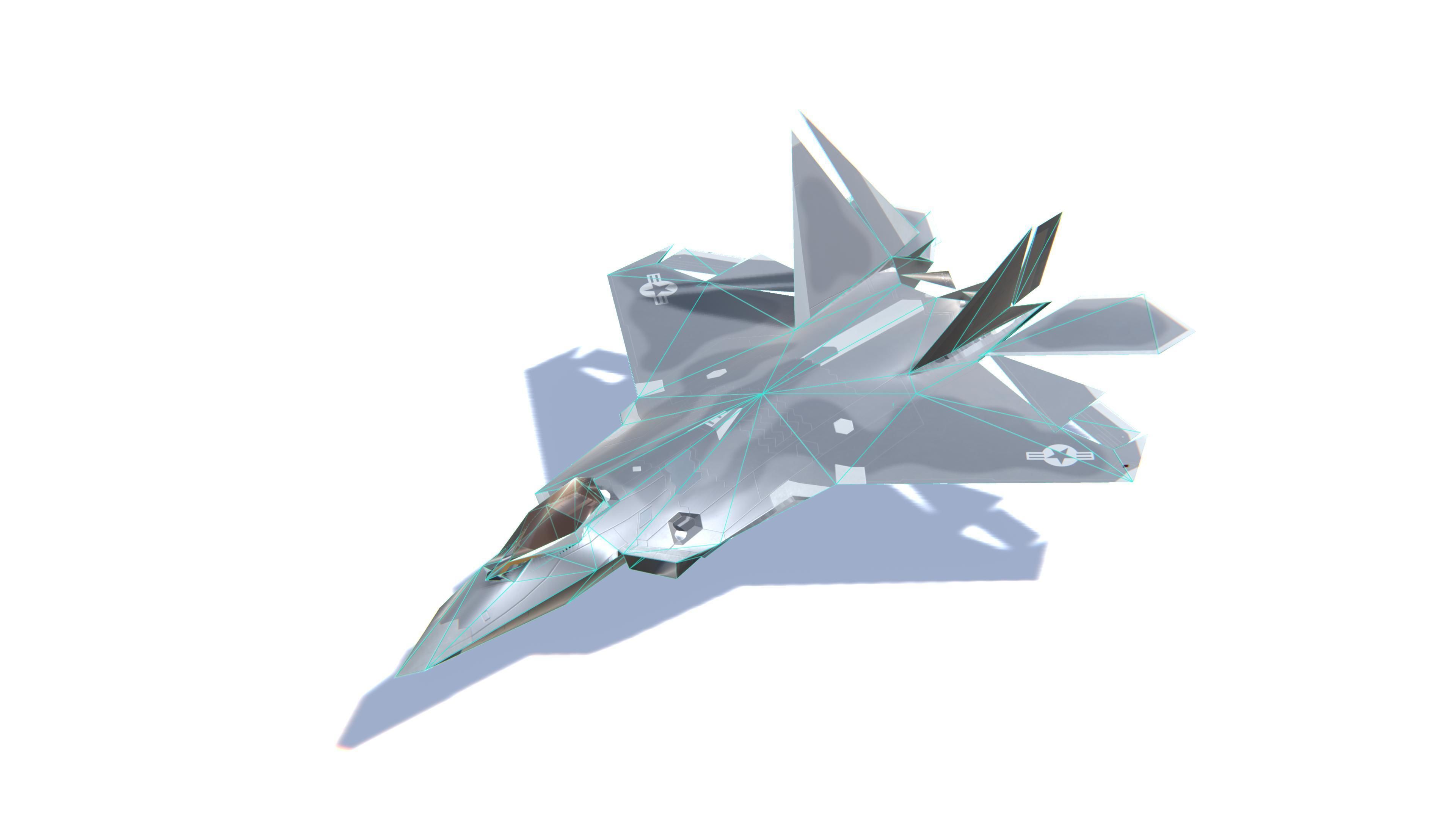 3D model F-22 Raptor Jet Fighter Aircraft VR / AR / low-poly | CGTrader