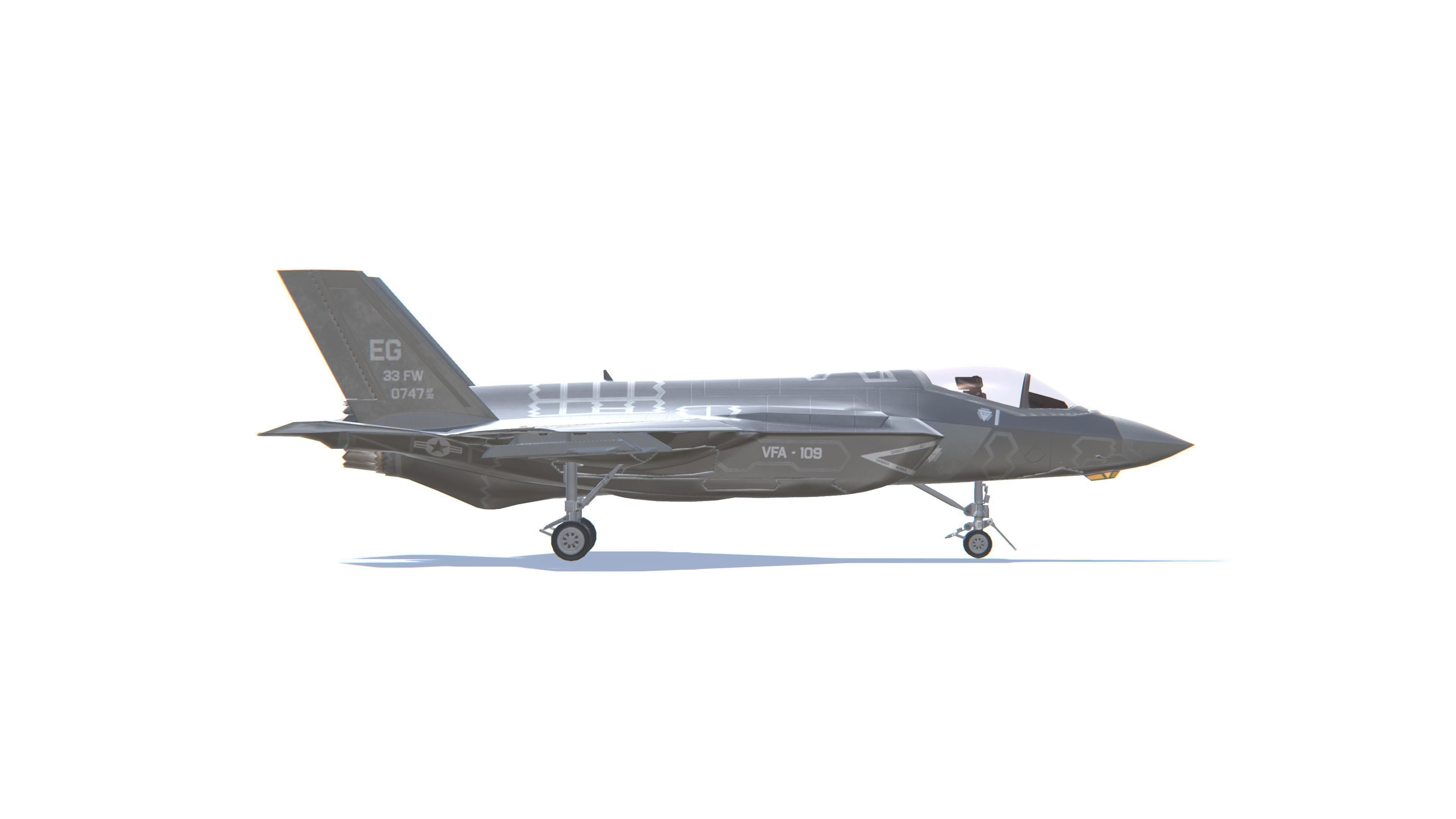 3D model F-35 Lightning Jet Fighter Aircraft VR / AR / low-poly | CGTrader