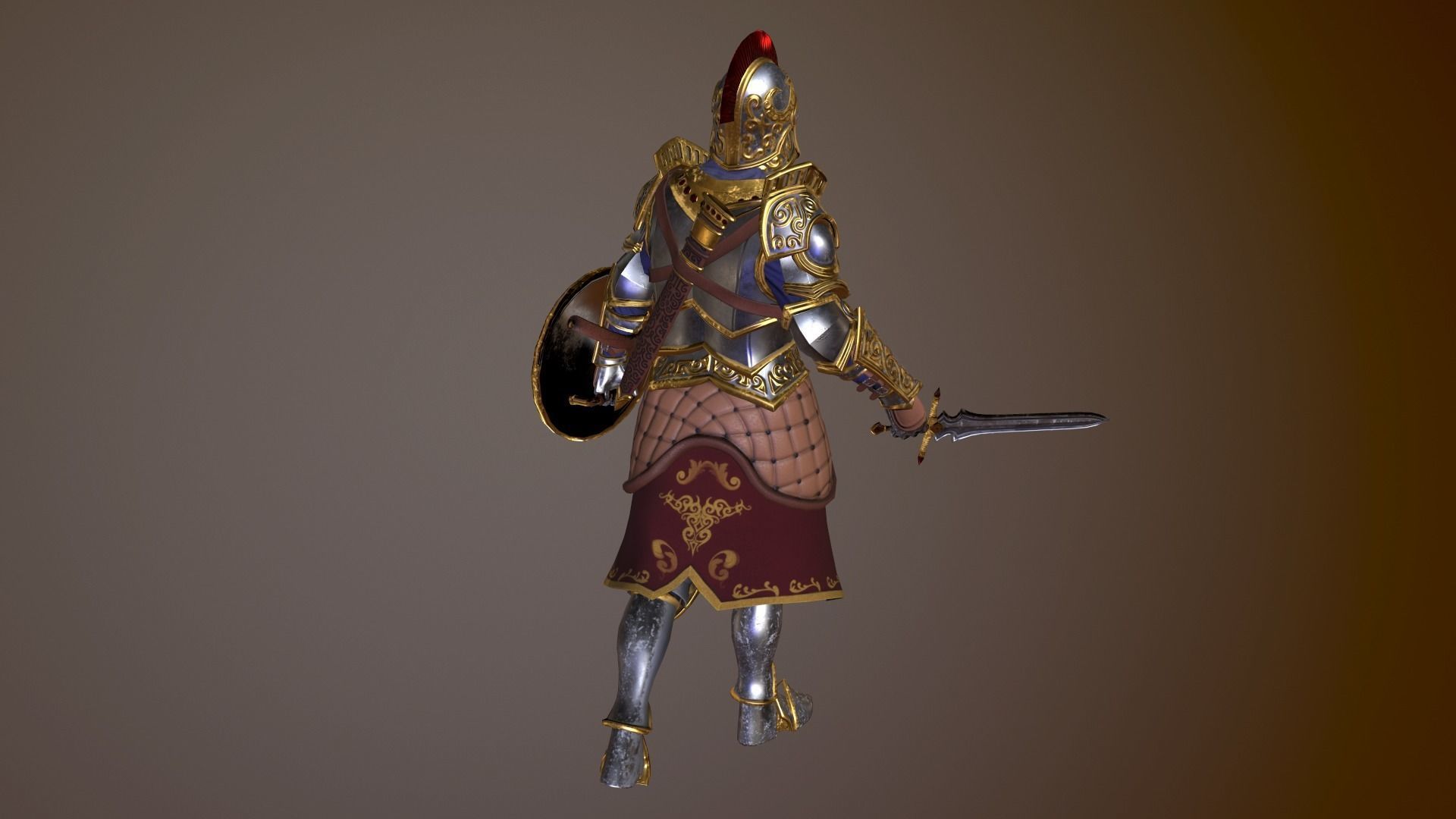 3D model Knight in armor VR / AR / low-poly | CGTrader