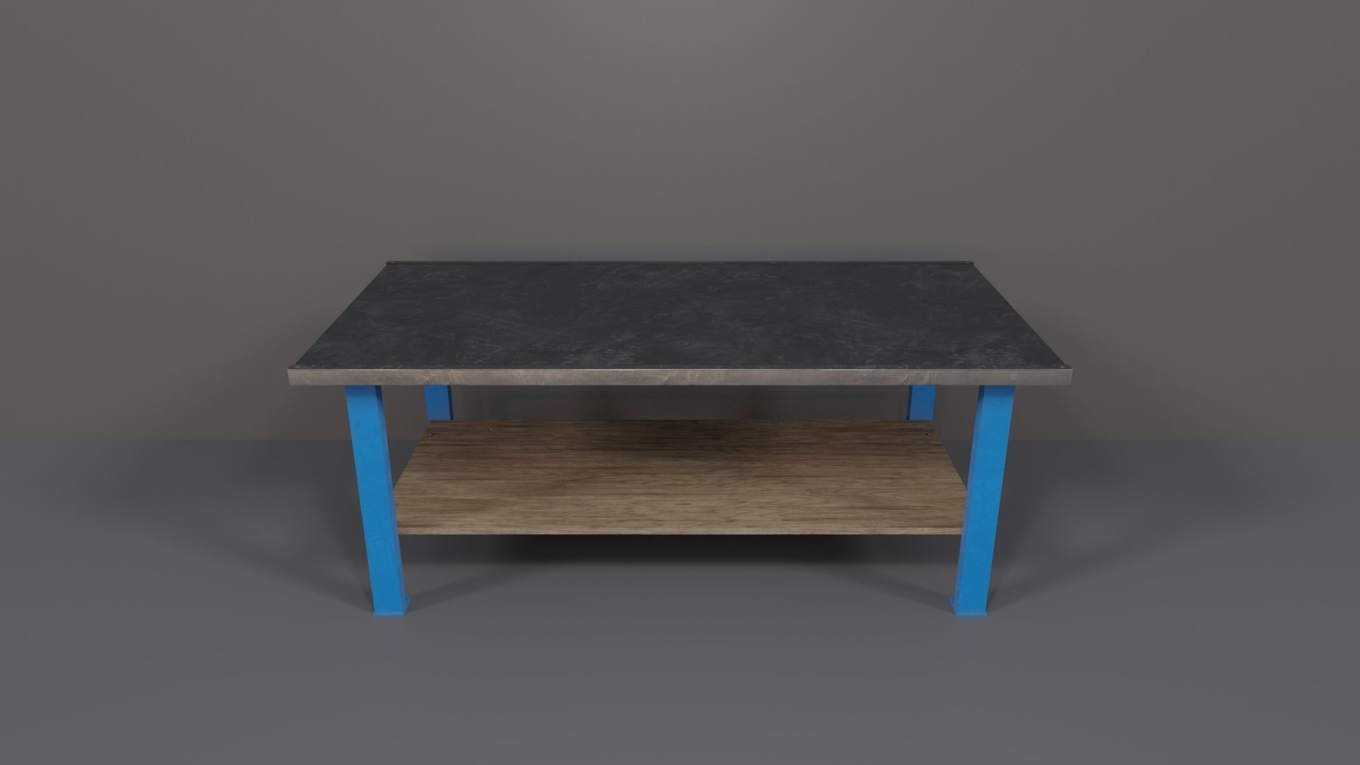 3D model Industrial Workshop Worktable Large PBR VR / AR / low-poly ...