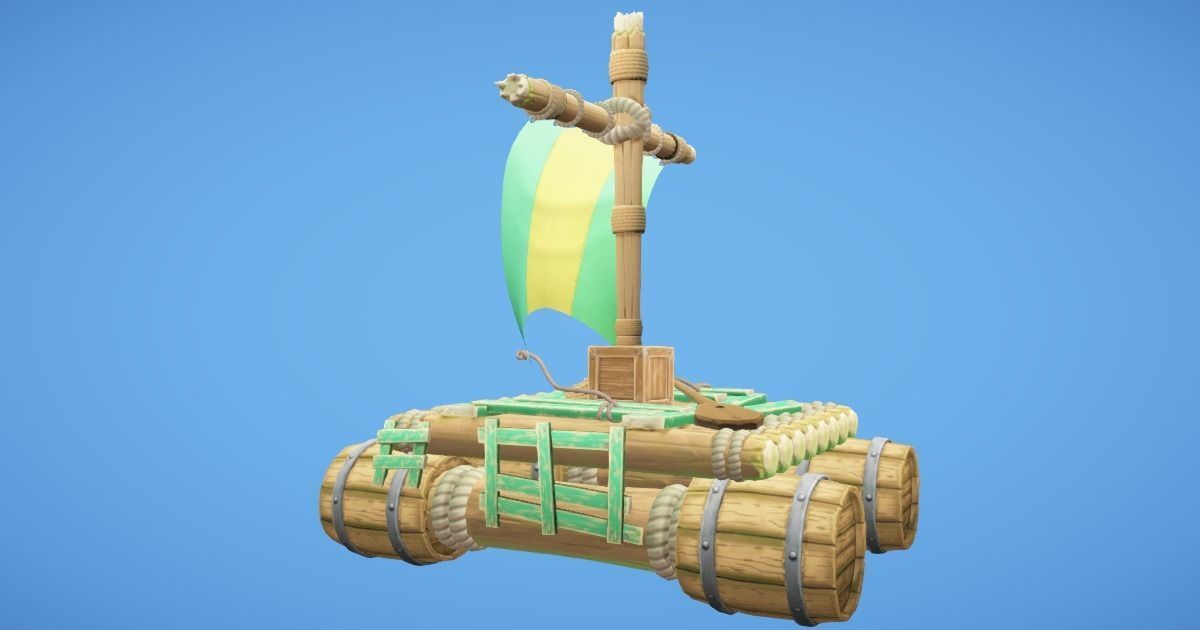 3D model Raft Hand-Painted VR / AR / low-poly | CGTrader