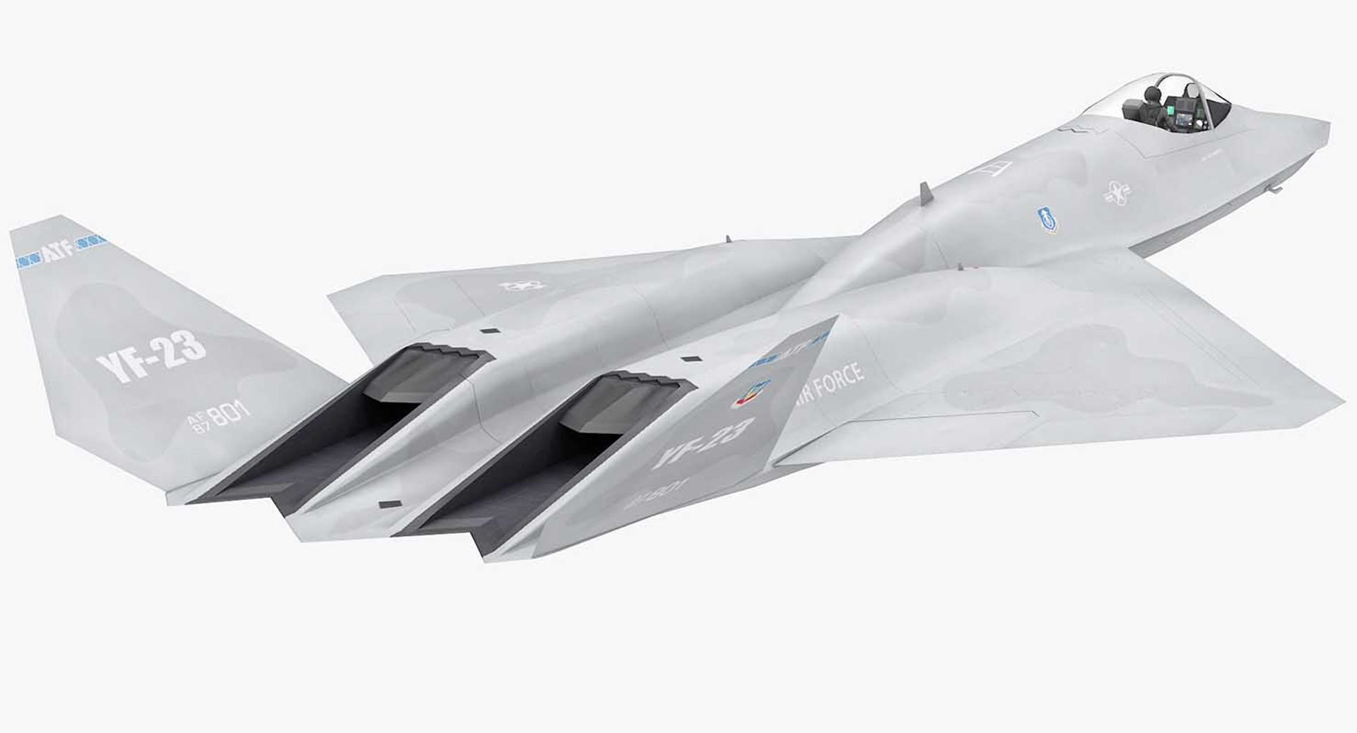Northrop YF-23 Black Widow II 3D model animated rigged | CGTrader