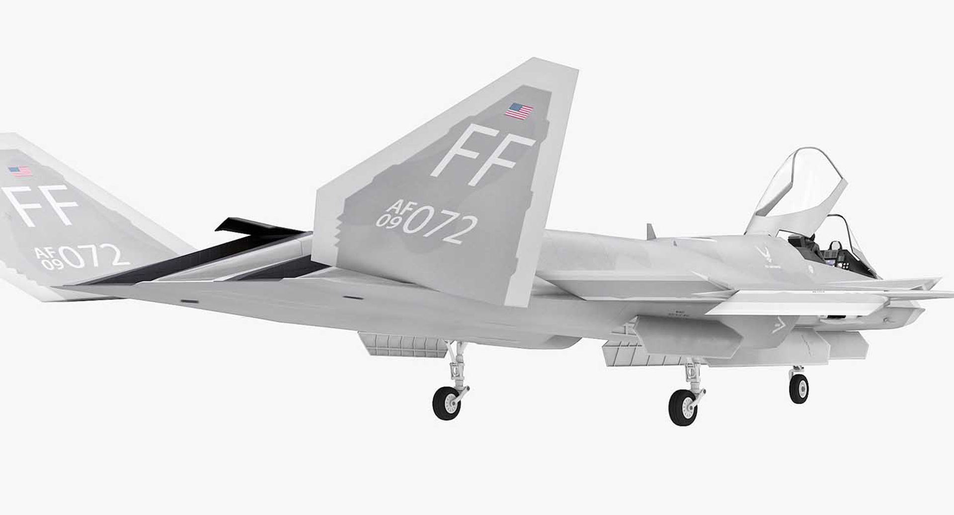 Northrop YF-23 Black Widow II 3D model animated rigged | CGTrader