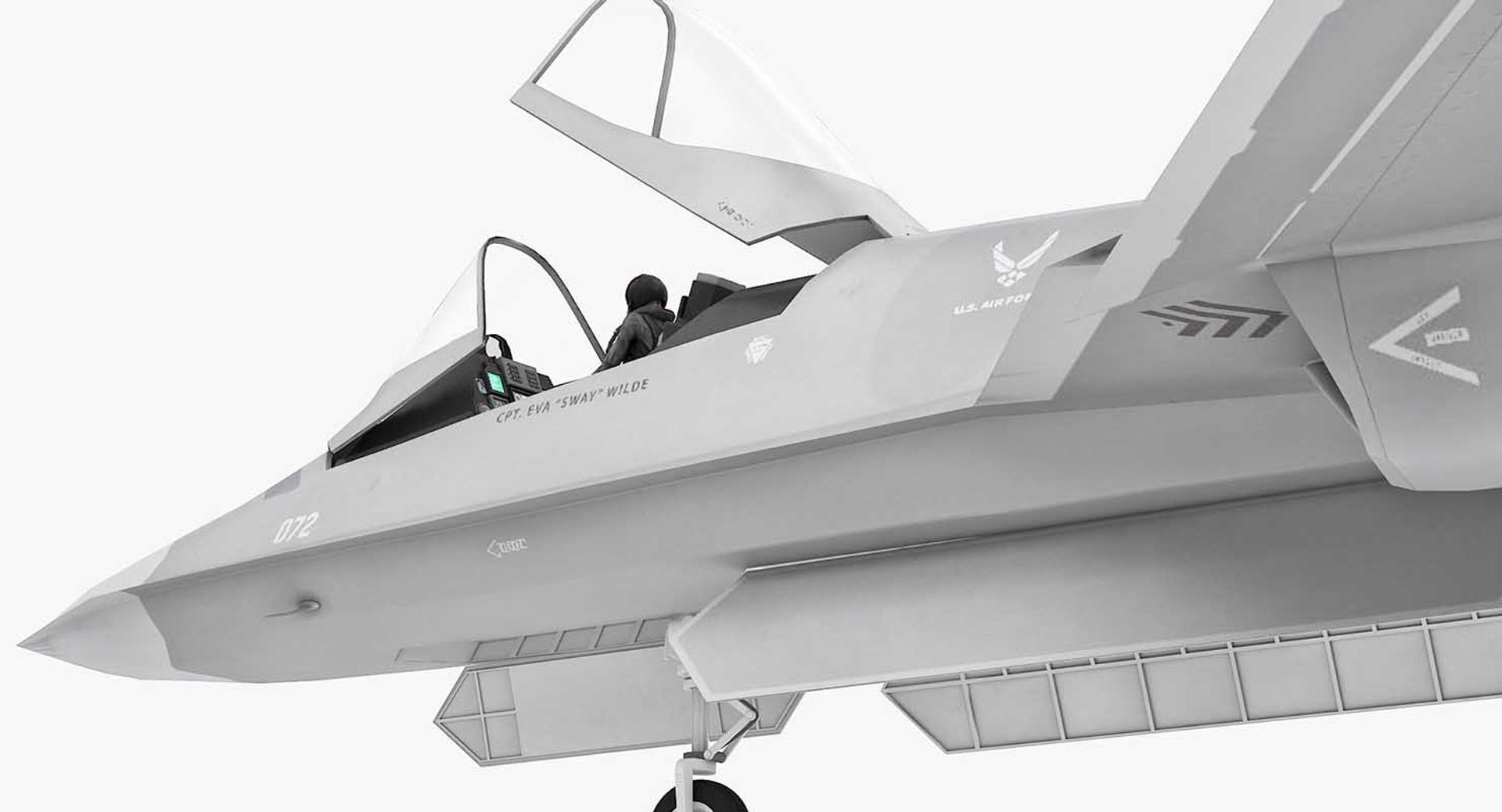 Northrop YF-23 Black Widow II 3D model animated rigged | CGTrader