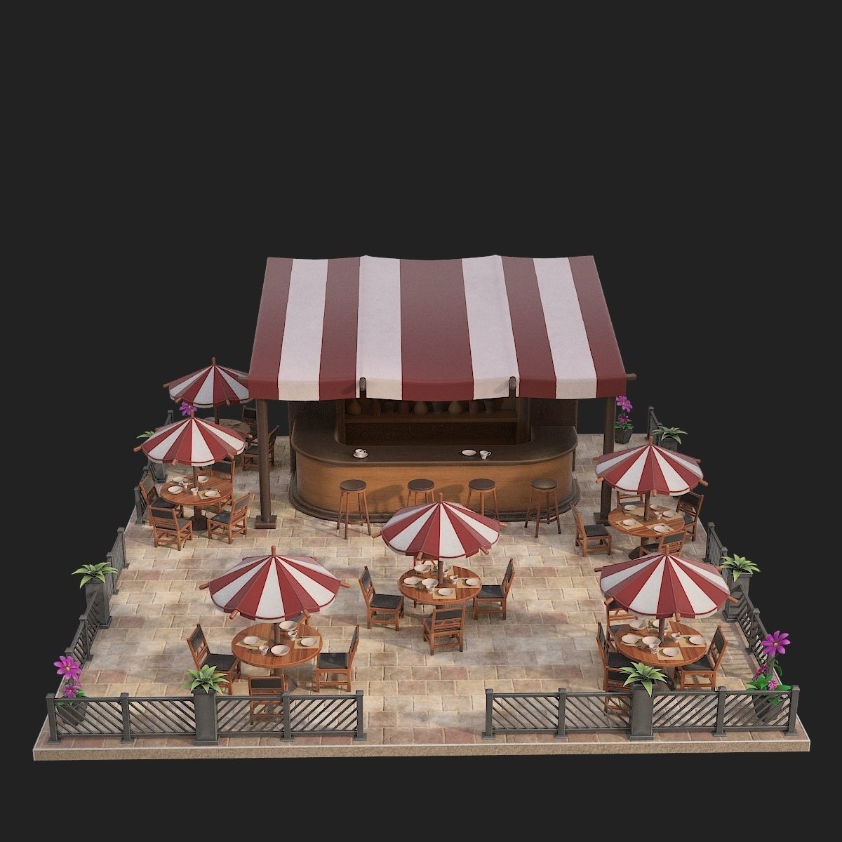 Cafe or bar 3D model | CGTrader