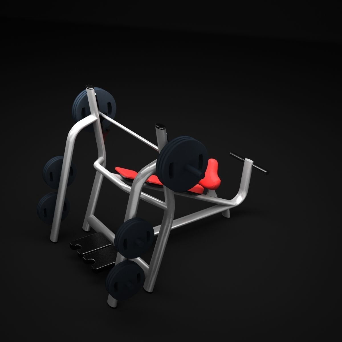 Bench Inclined DR 3D model | CGTrader