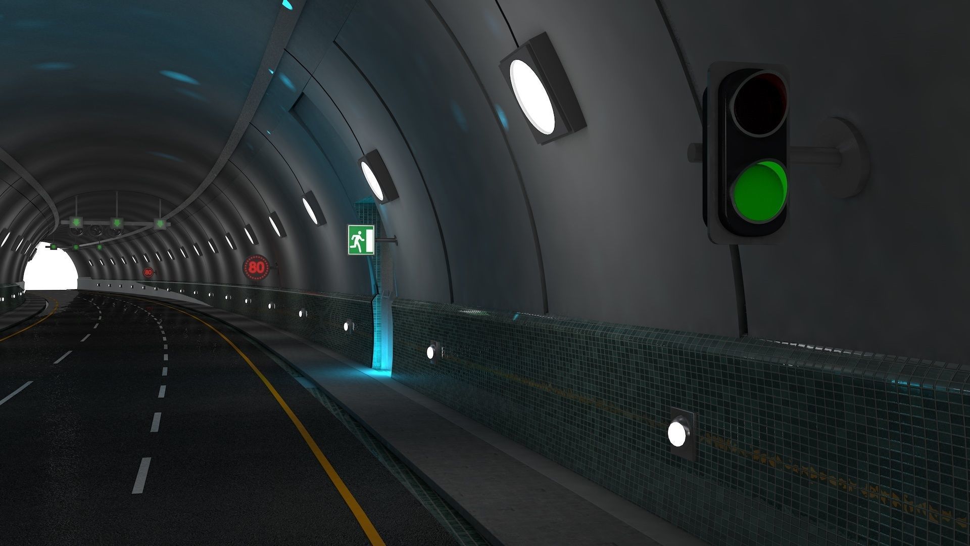Tunnel Highway 3D model | CGTrader