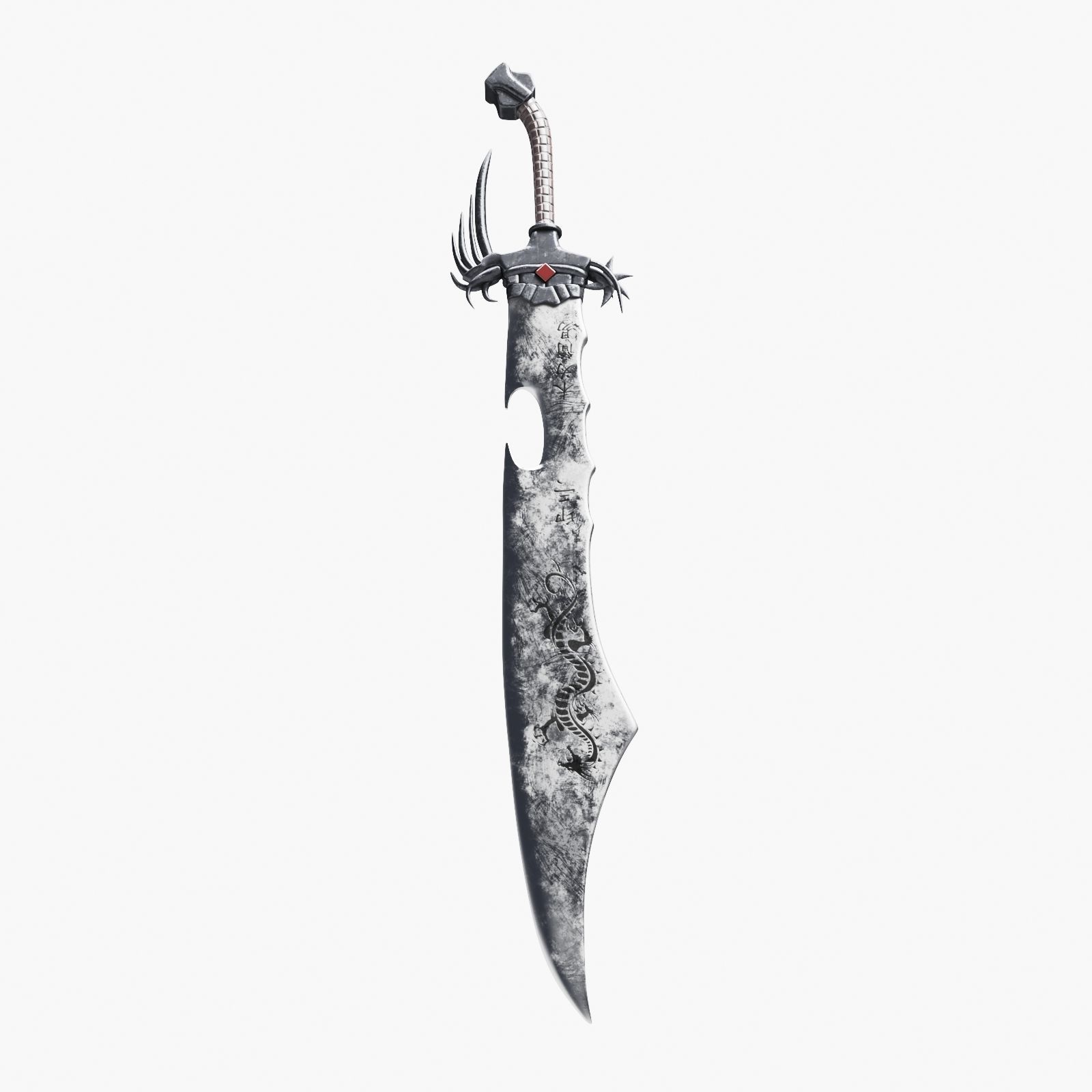 Eastern Battle Sword 3D model | CGTrader