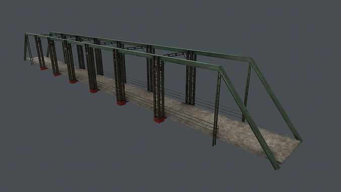 3D model Metal Bridge Game Ready PBR VR / AR / low-poly | CGTrader