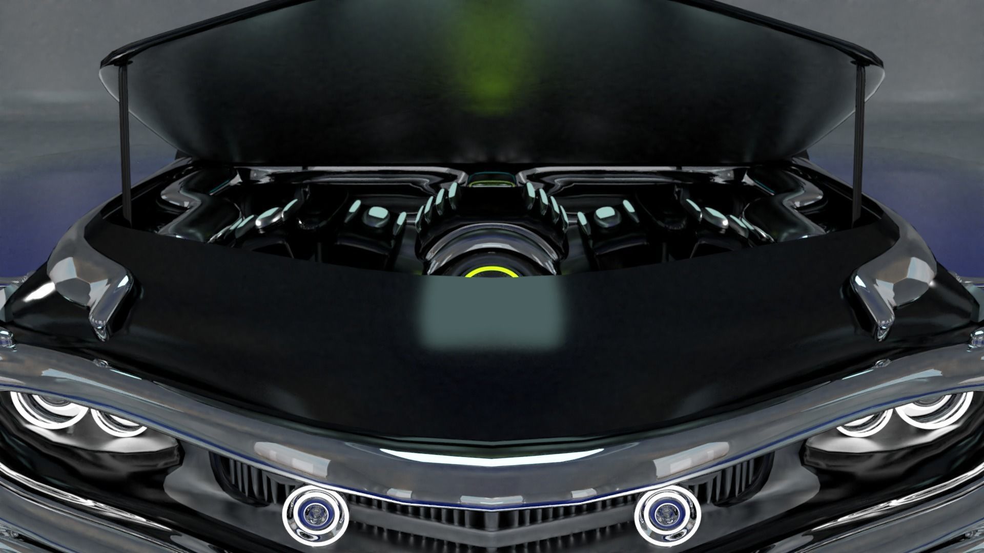 fantasy muscle car 3D model animated | CGTrader