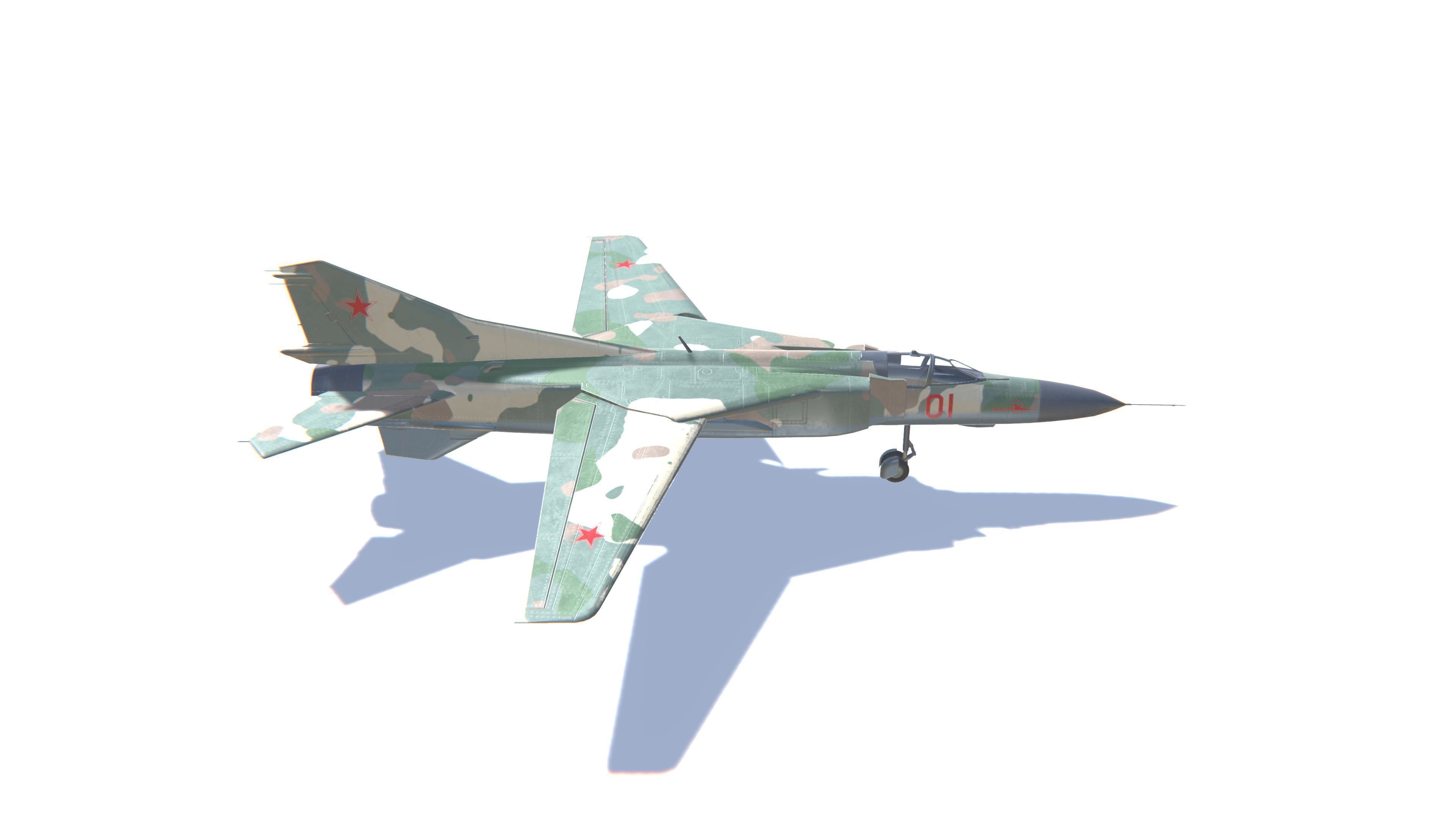 3D model MIG-23 Flogger Jet Fighter Aircraft VR / AR / low-poly | CGTrader