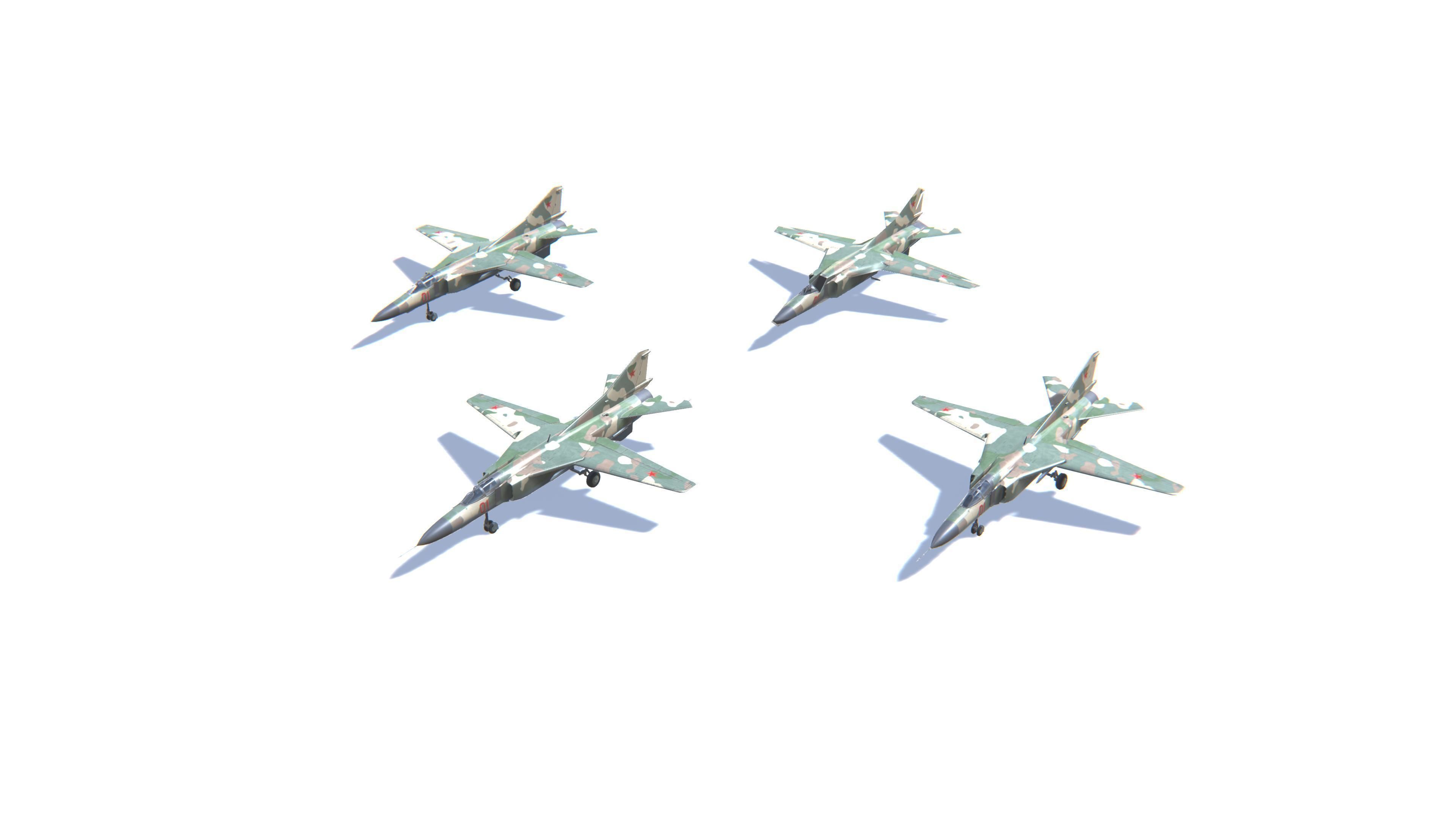3D model MIG-23 Flogger Jet Fighter Aircraft VR / AR / low-poly | CGTrader