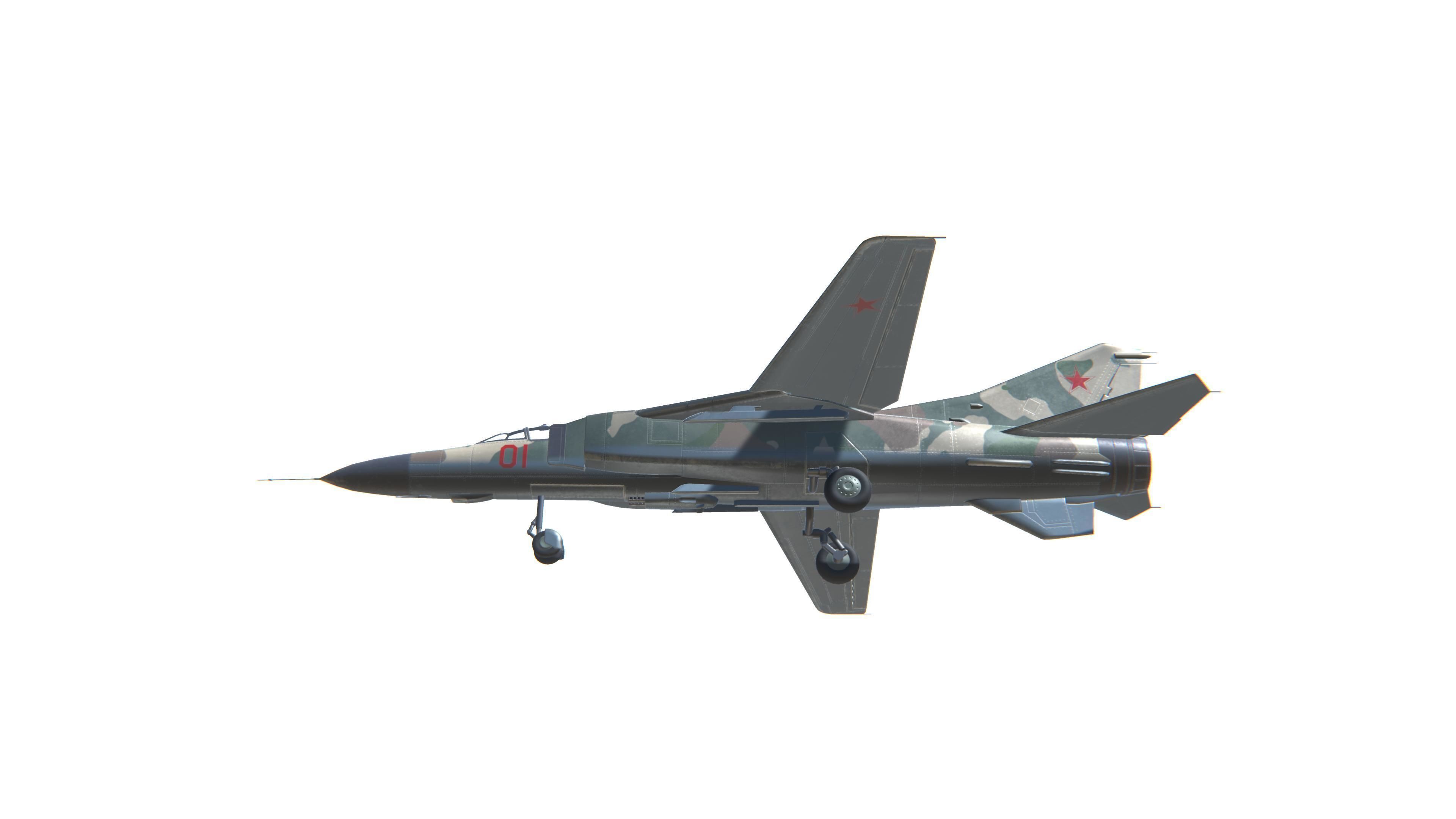 3D model MIG-23 Flogger Jet Fighter Aircraft VR / AR / low-poly | CGTrader