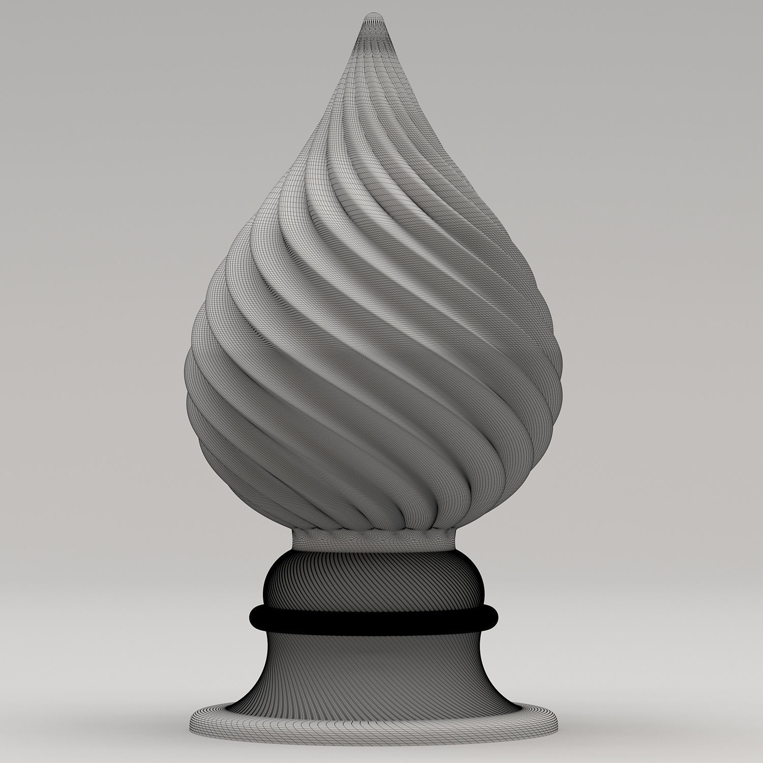 Carved Finial 3D model | CGTrader
