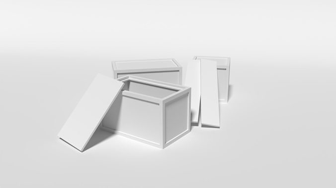 3D model Low Poly Boxes three VR / AR / low-poly | CGTrader
