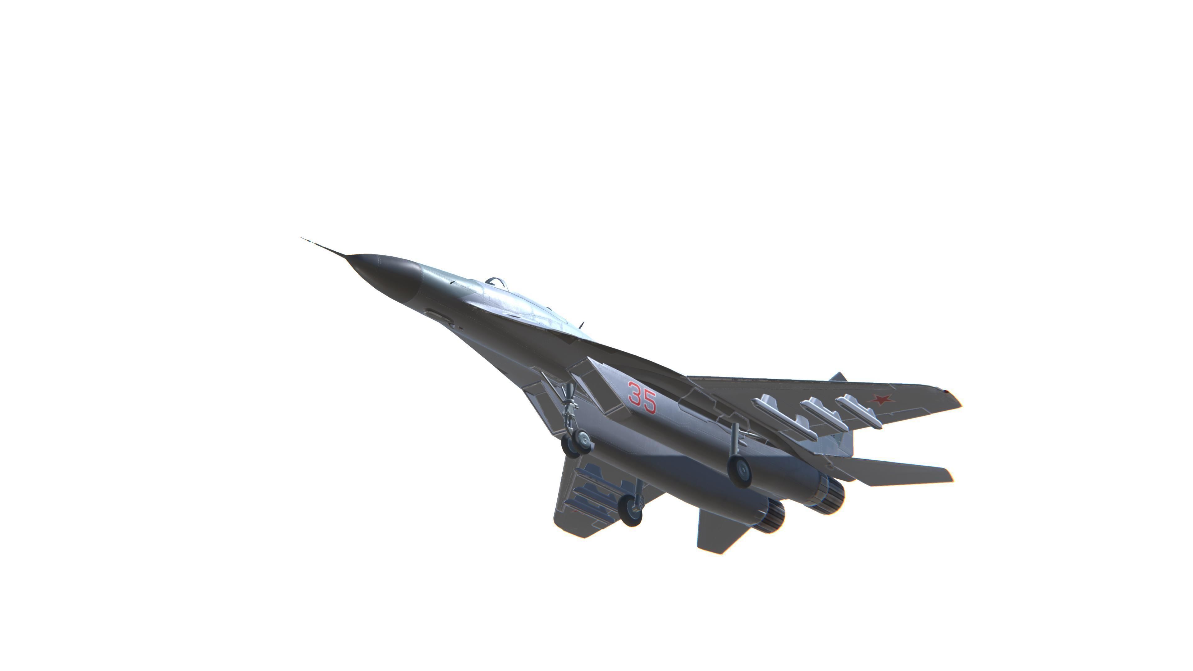 3D model MIG-29 Fulcrum Jet Fighter Aircraft VR / AR / low-poly | CGTrader