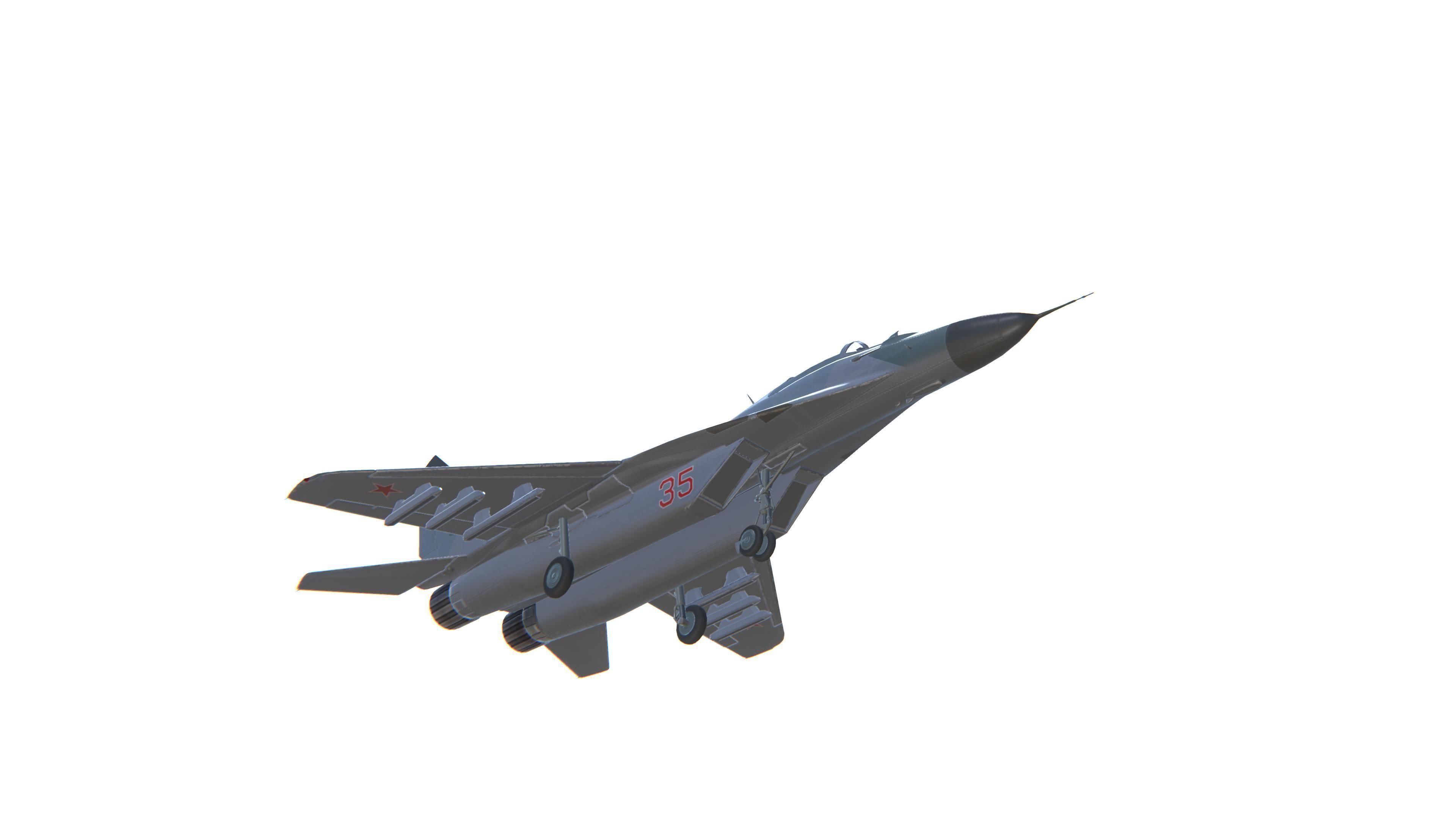 3D model MIG-29 Fulcrum Jet Fighter Aircraft VR / AR / low-poly | CGTrader