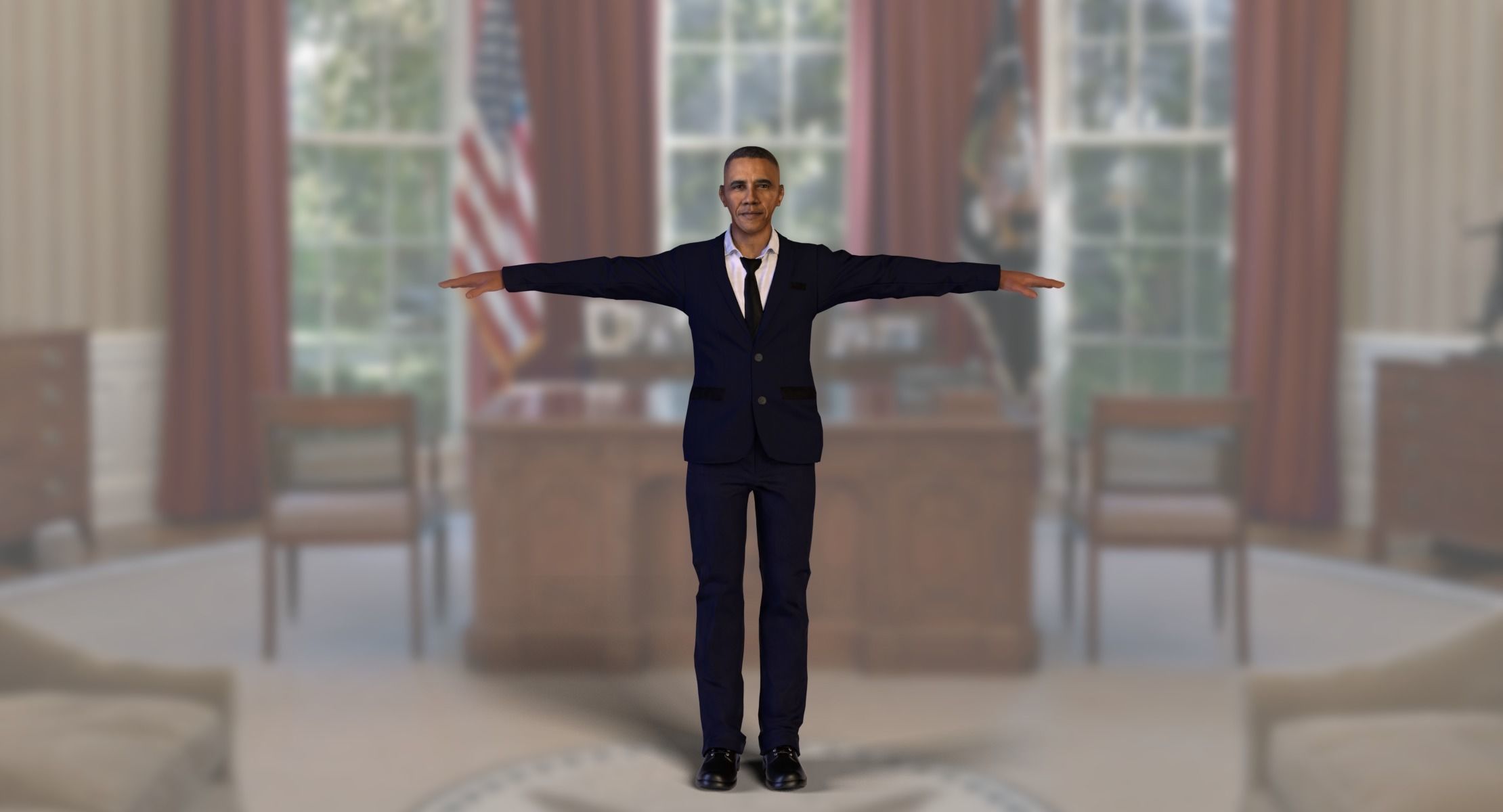 3D model Barack Obama VR / AR / low-poly | CGTrader
