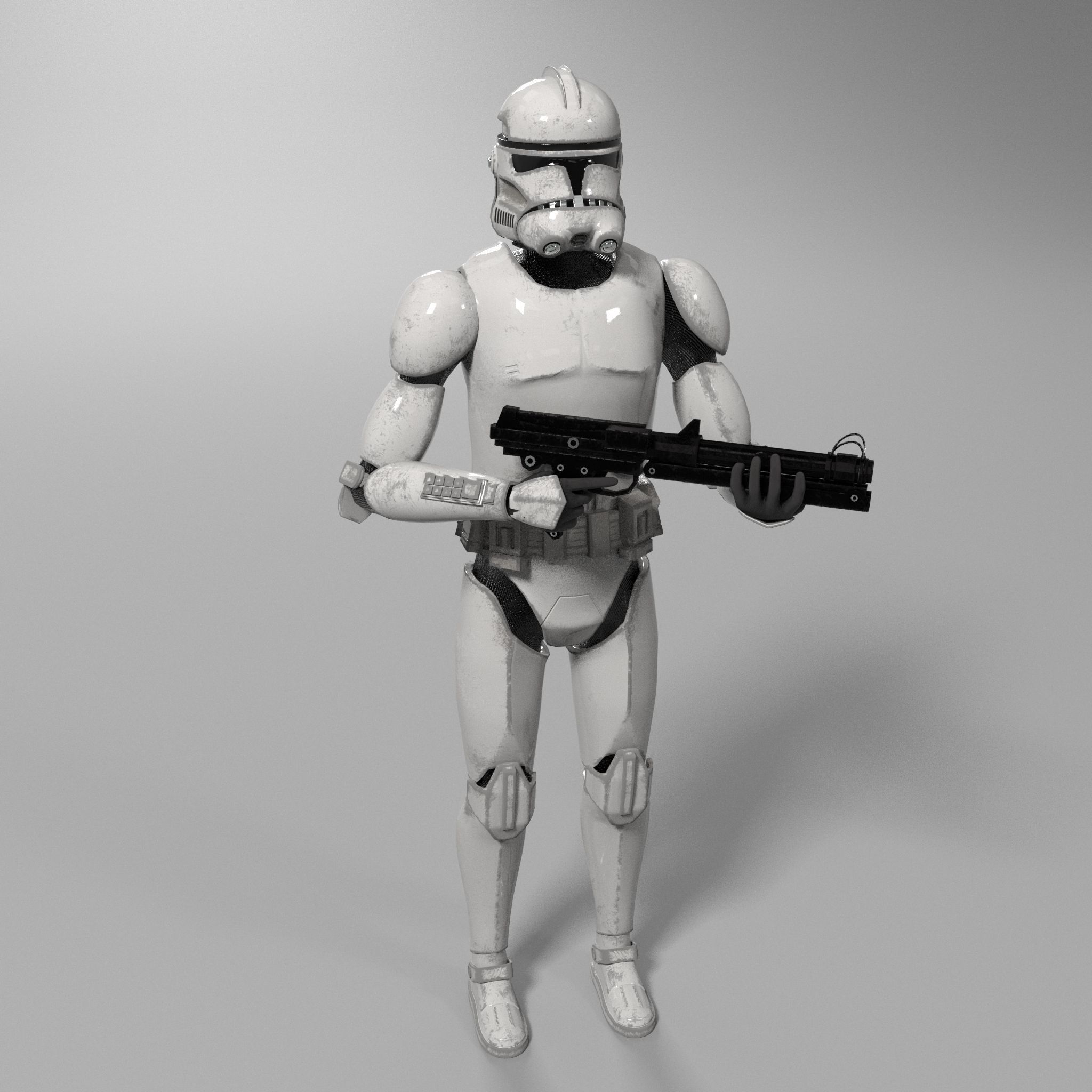 Clone Trooper with gun 3D model | CGTrader