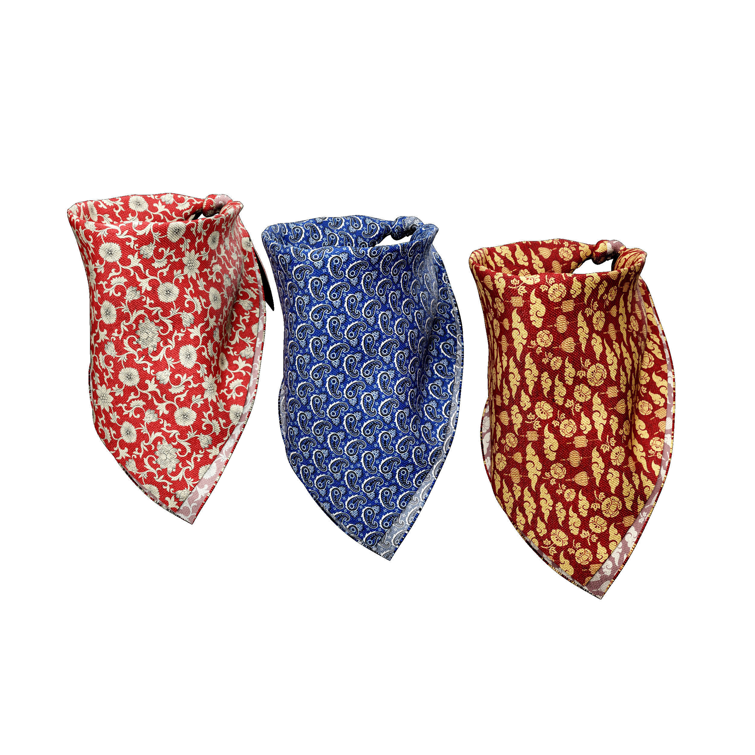 bandanas patterns 3D model | CGTrader
