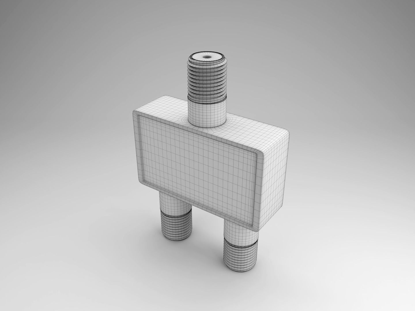 antenna splitter 3D model | CGTrader