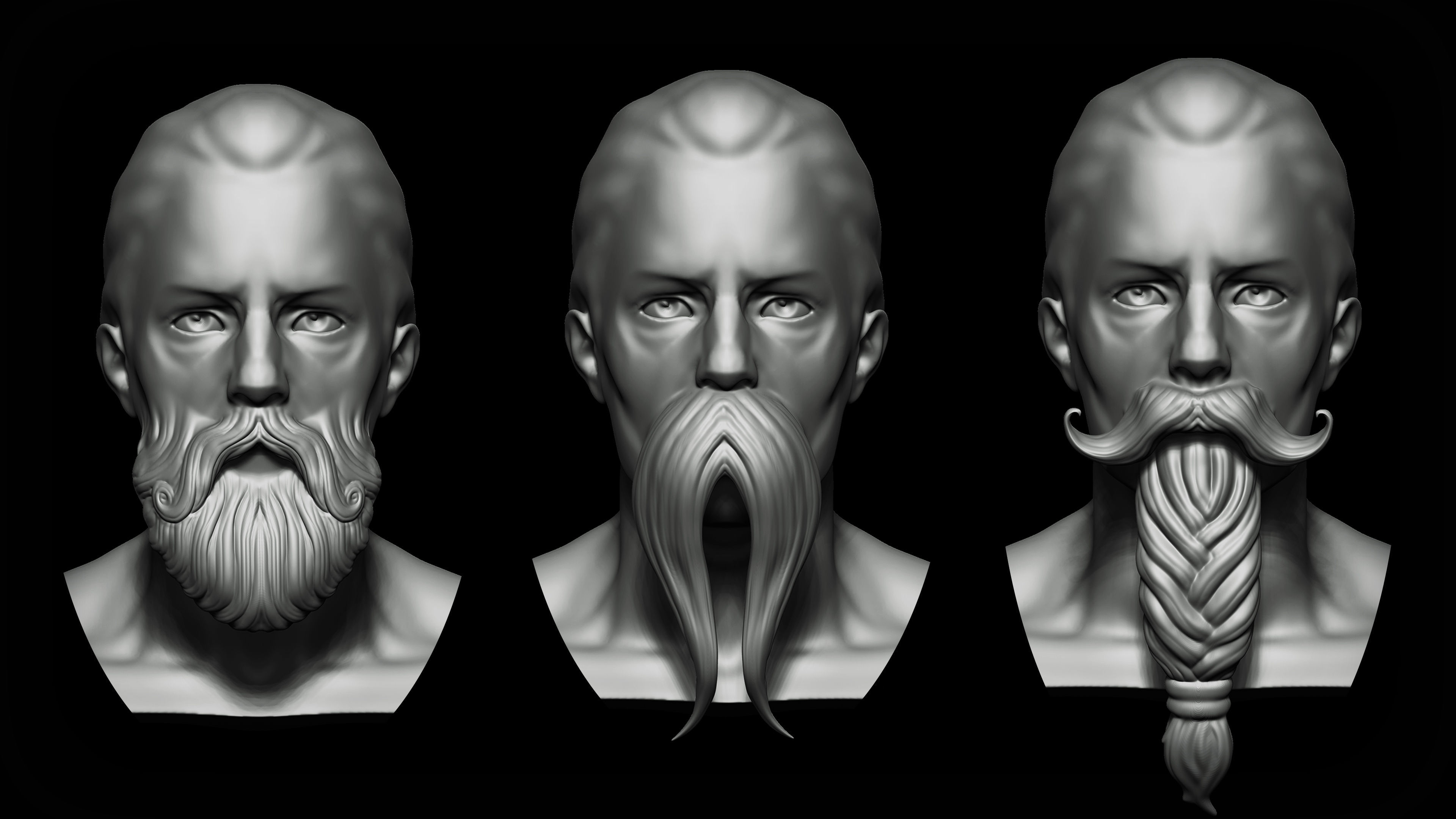 3D model Zbrush - Beards VDM Brush VR / AR / low-poly | CGTrader