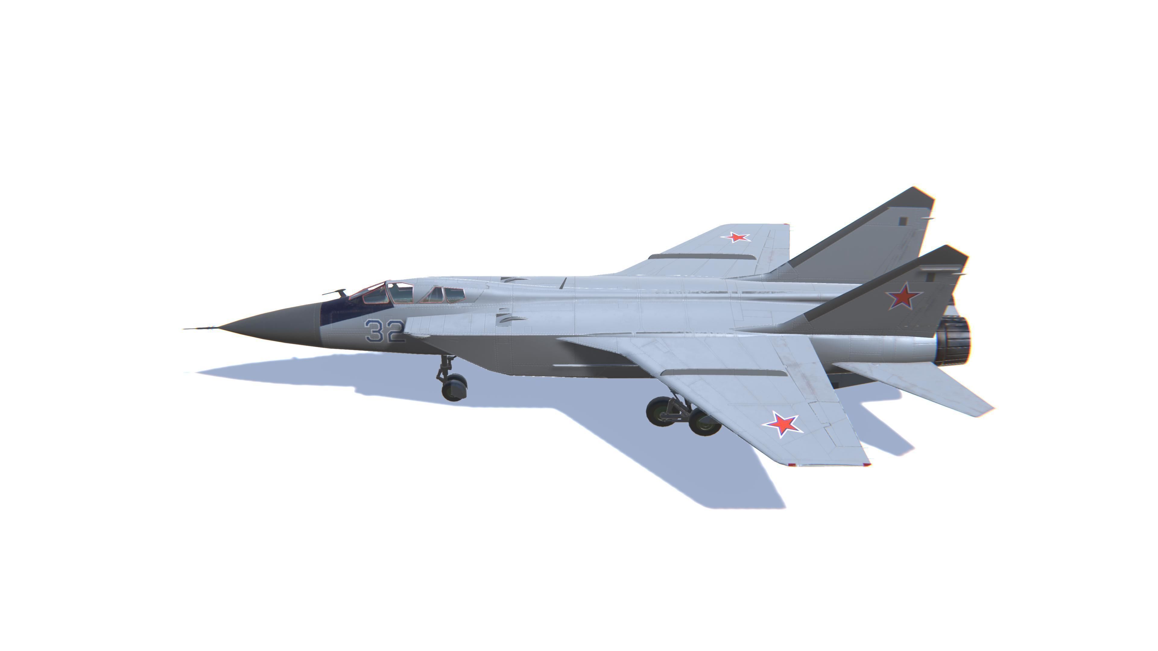 3D model MIG-31 Foxhound Jet Fighter Aircraft VR / AR / low-poly | CGTrader