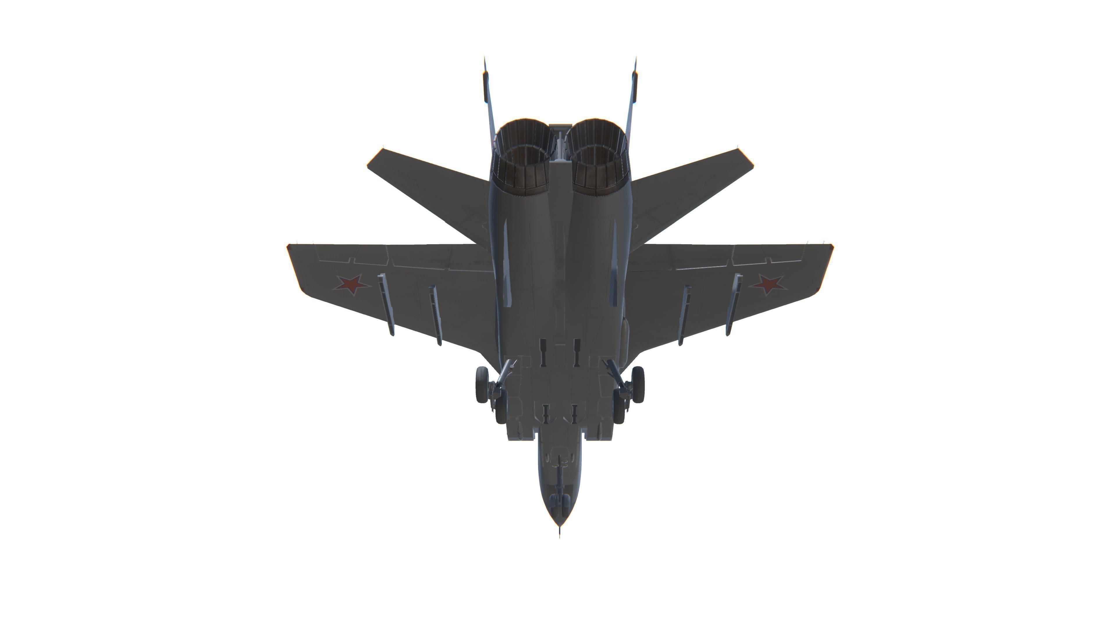 3D model MIG-31 Foxhound Jet Fighter Aircraft VR / AR / low-poly | CGTrader