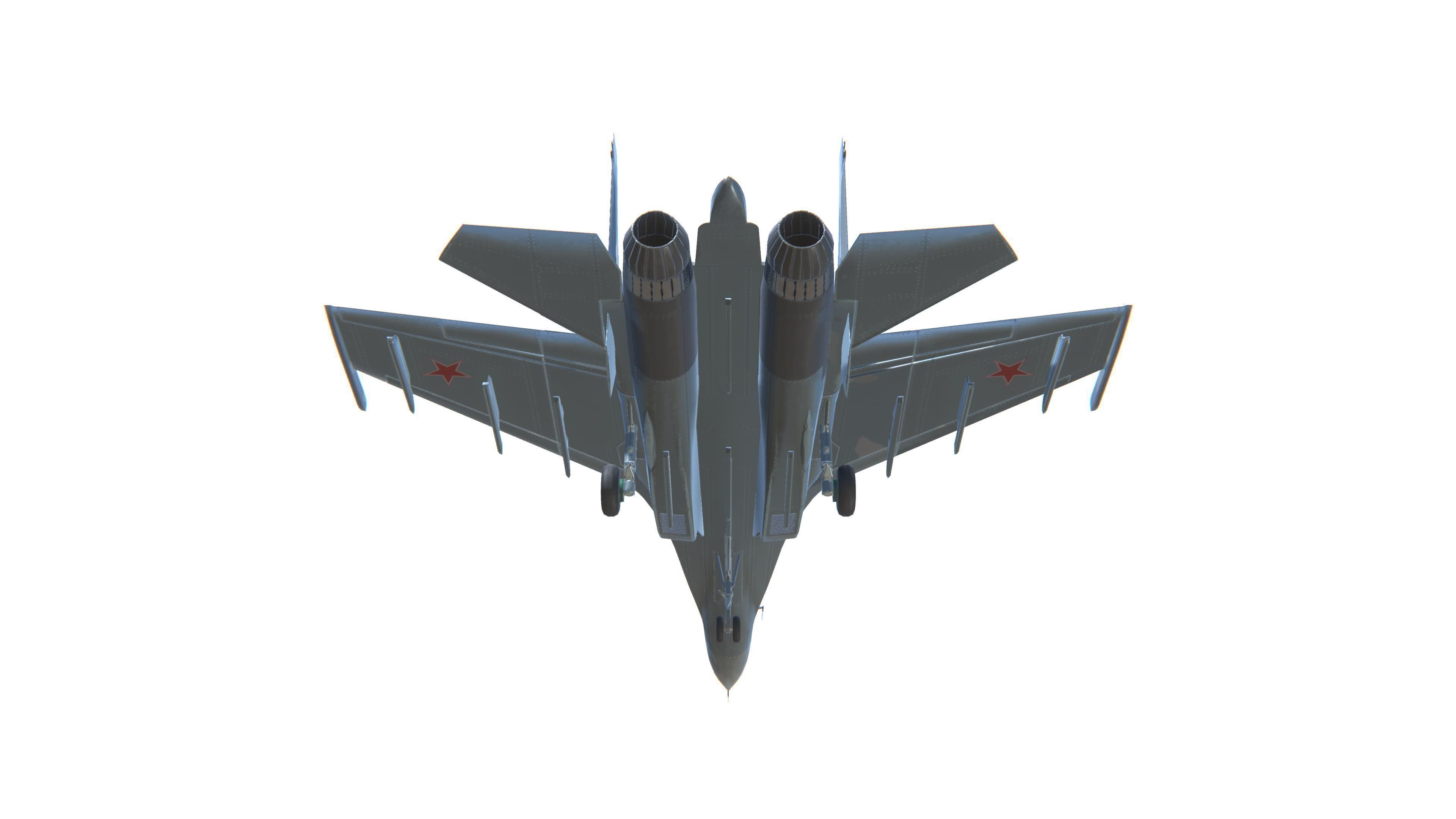 3D model SU-27 Flanker Jet Fighter Aircraft VR / AR / low-poly | CGTrader