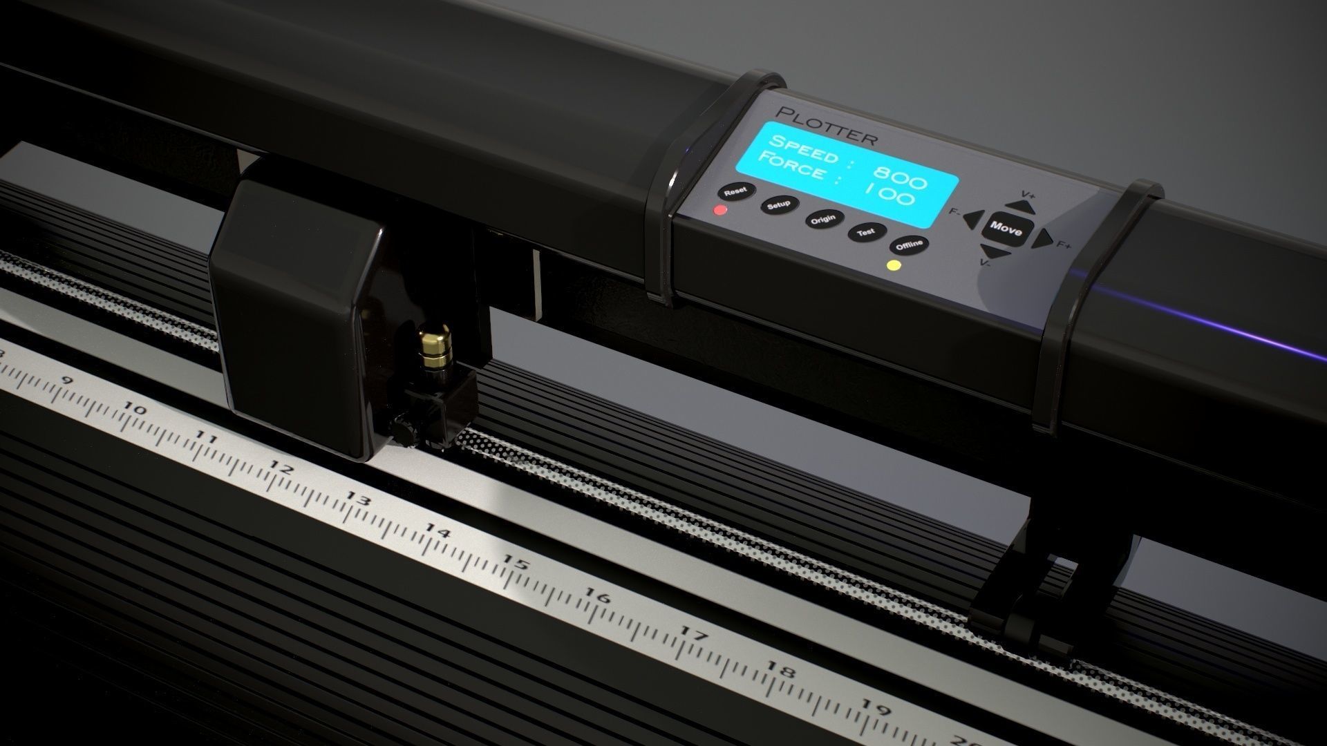 3D model Cutting Plotter Machine VR / AR / low-poly | CGTrader