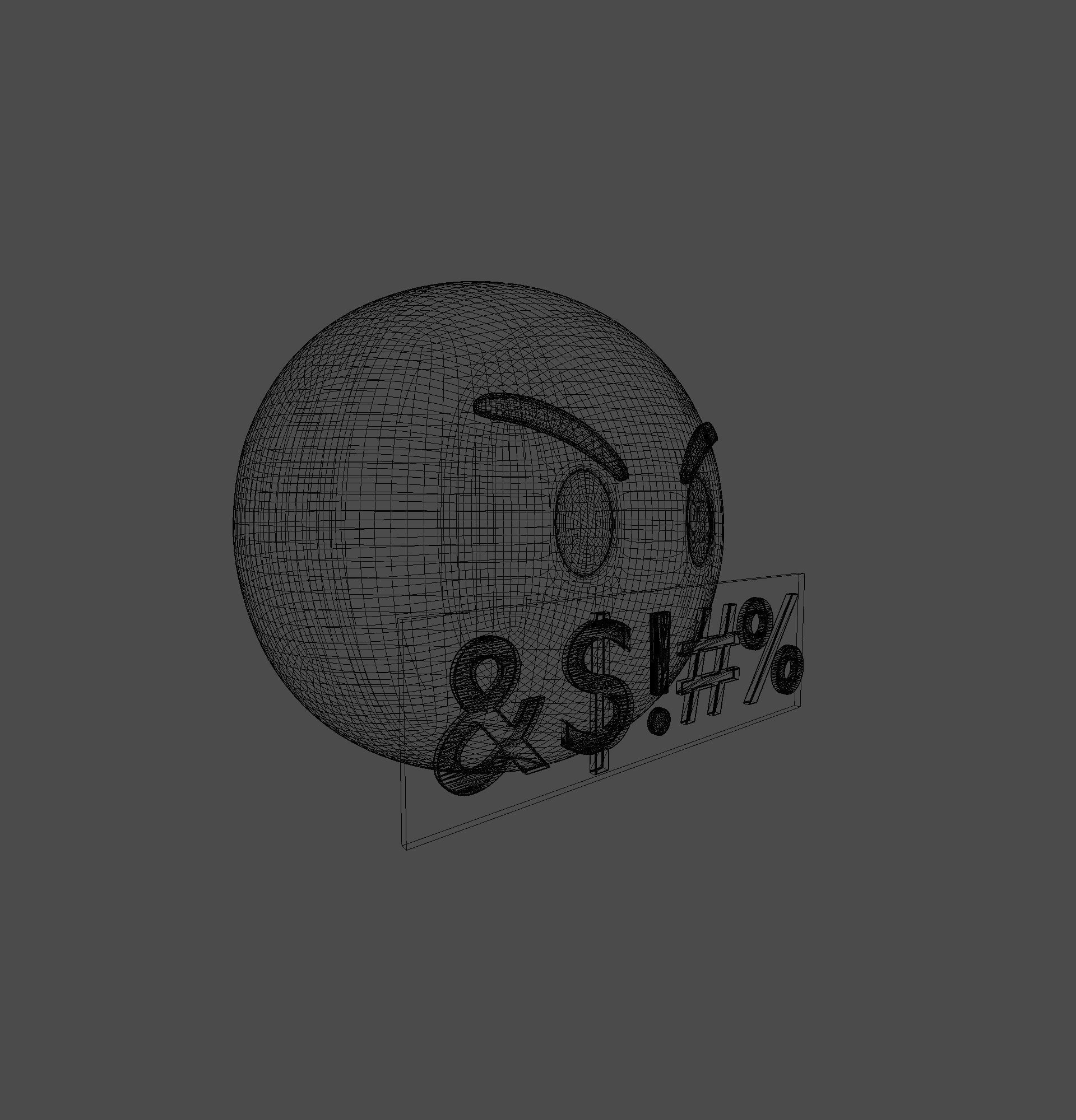 Emoji Rude Red 3D model | CGTrader