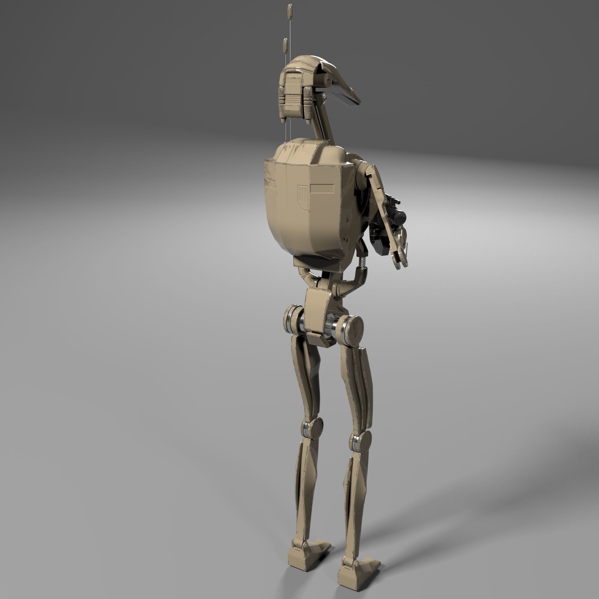 Star Wars Battle Droid with Gun 3D model | CGTrader