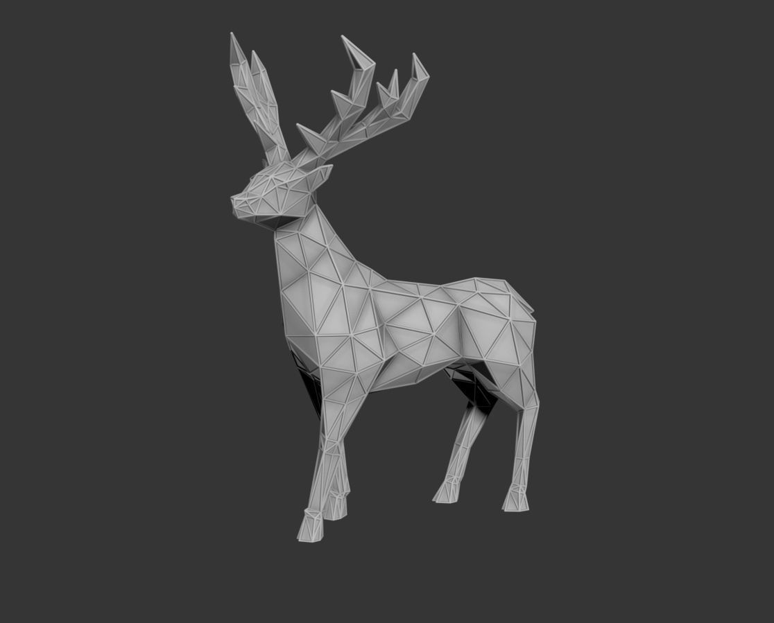 Deer Stag Low Poly 3d Print 3D model 3D printable | CGTrader