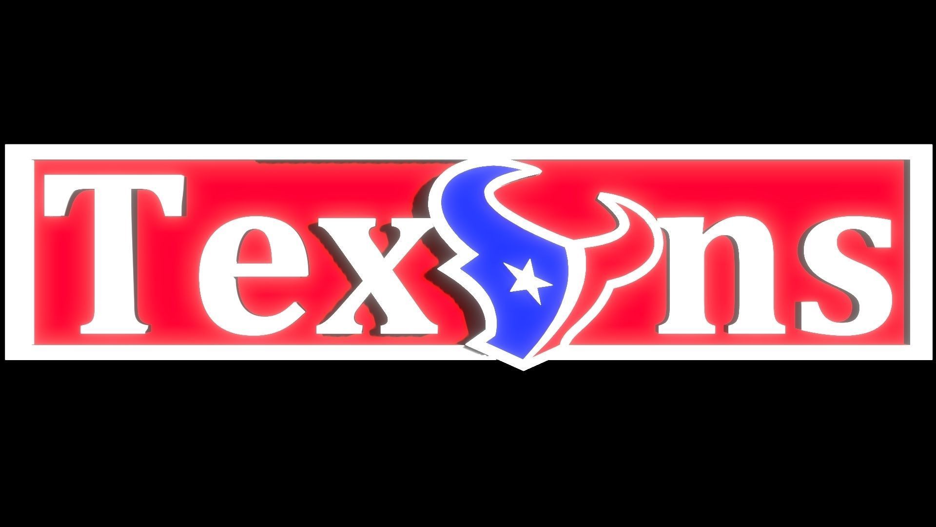 Texans NFL custom logo banner 3D model | CGTrader