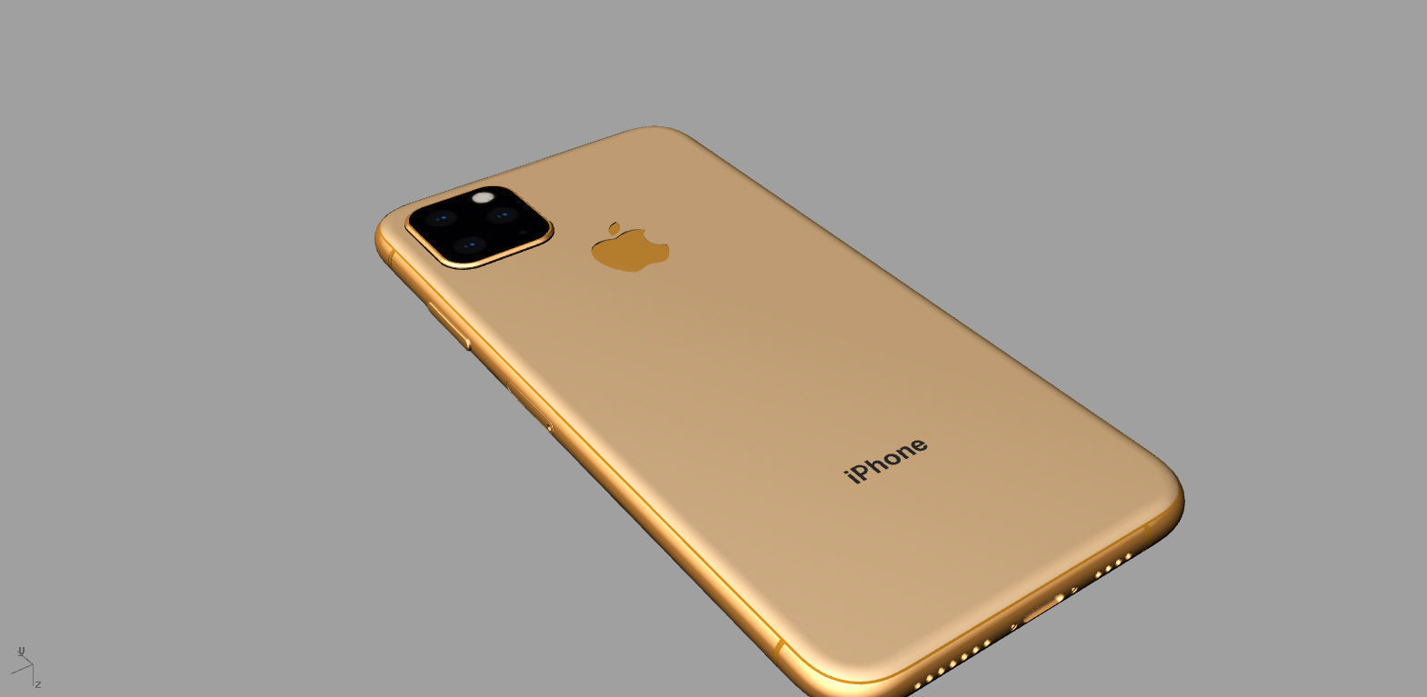 3D model 2019 iphone XI Max gold VR / AR / low-poly | CGTrader