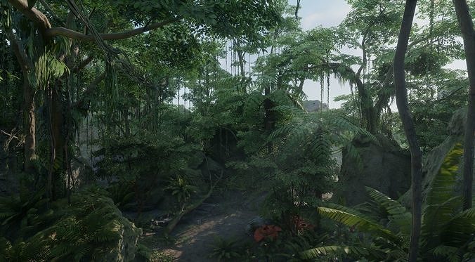 3D model Tropical Jungle Pack UE4 VR / AR / low-poly animated | CGTrader