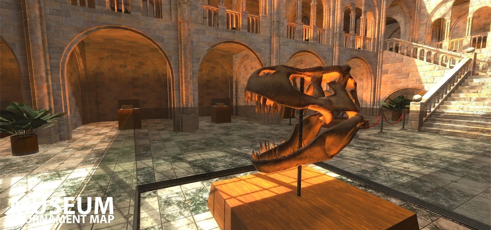 3D model FPS Museum - VR tournament map VR / AR / low-poly | CGTrader