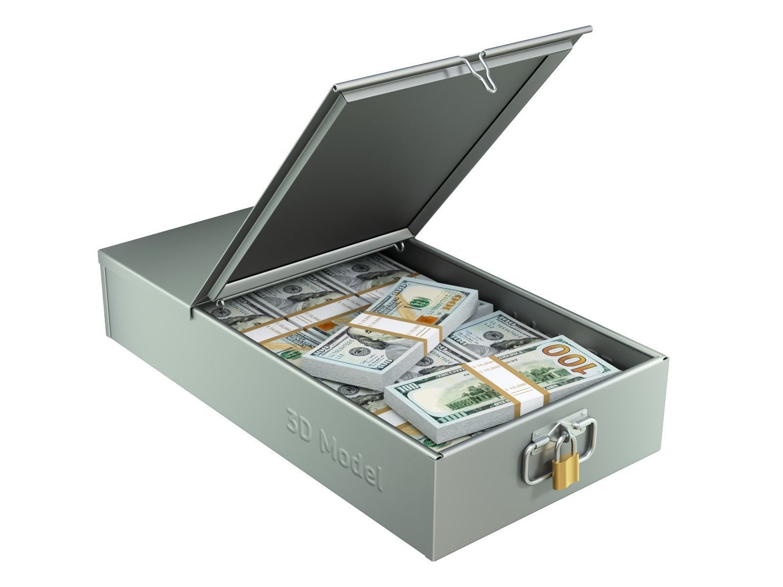 Safety Deposit Boxes with Money Stack 3D model | CGTrader
