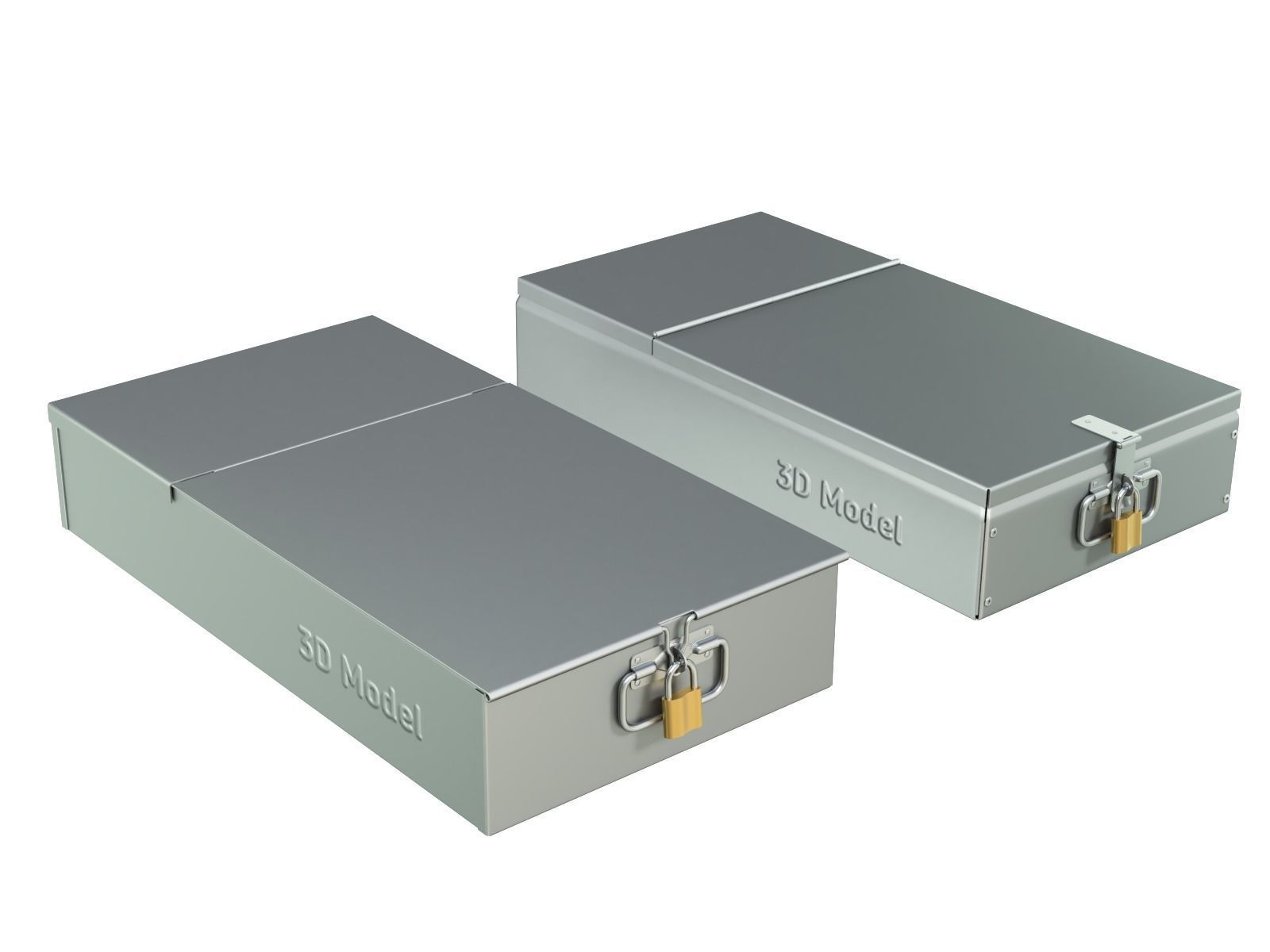 Safety Deposit Boxes with Money Stack 3D model | CGTrader