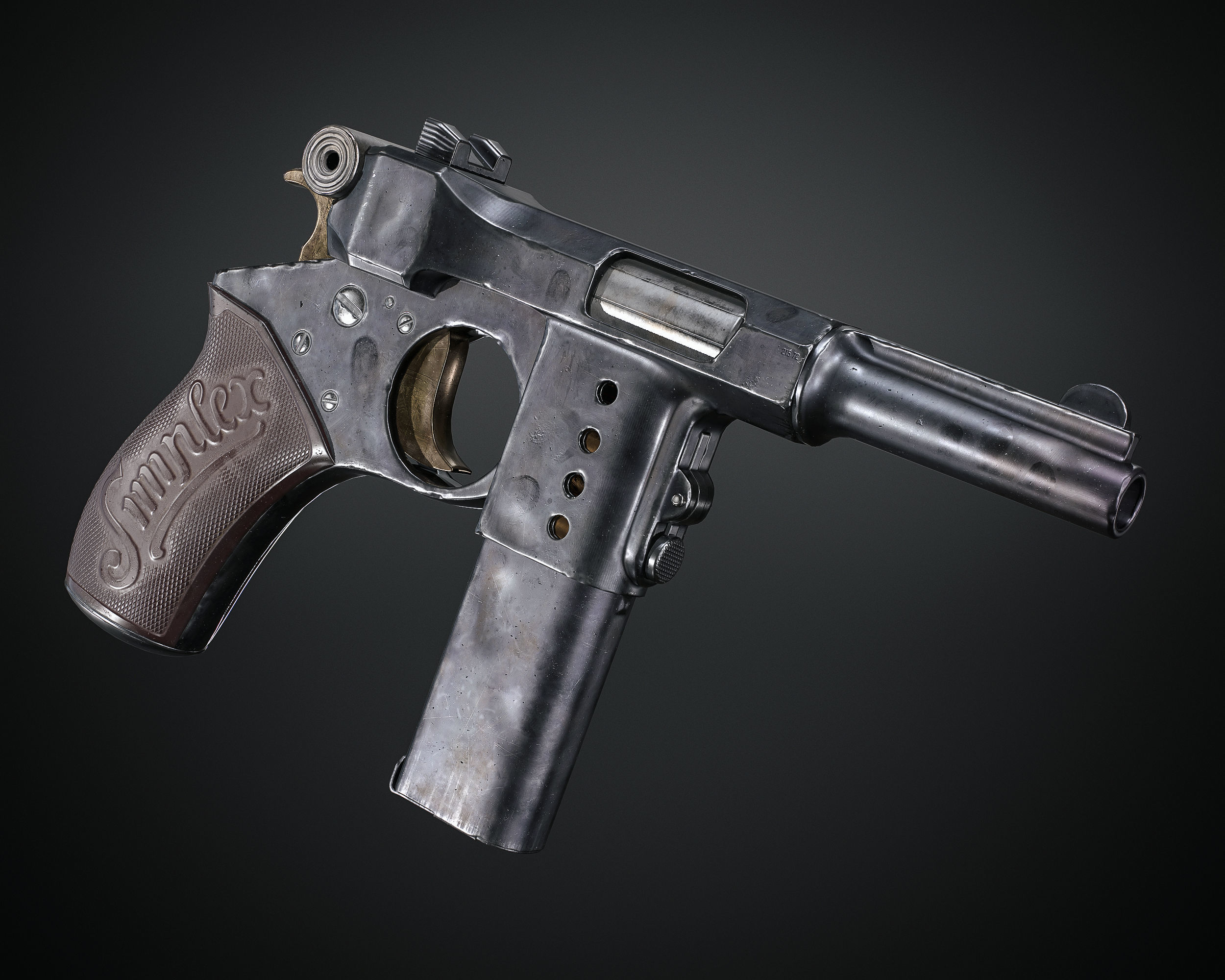 3D model Bergmann Simplex Pistol VR / AR / low-poly | CGTrader