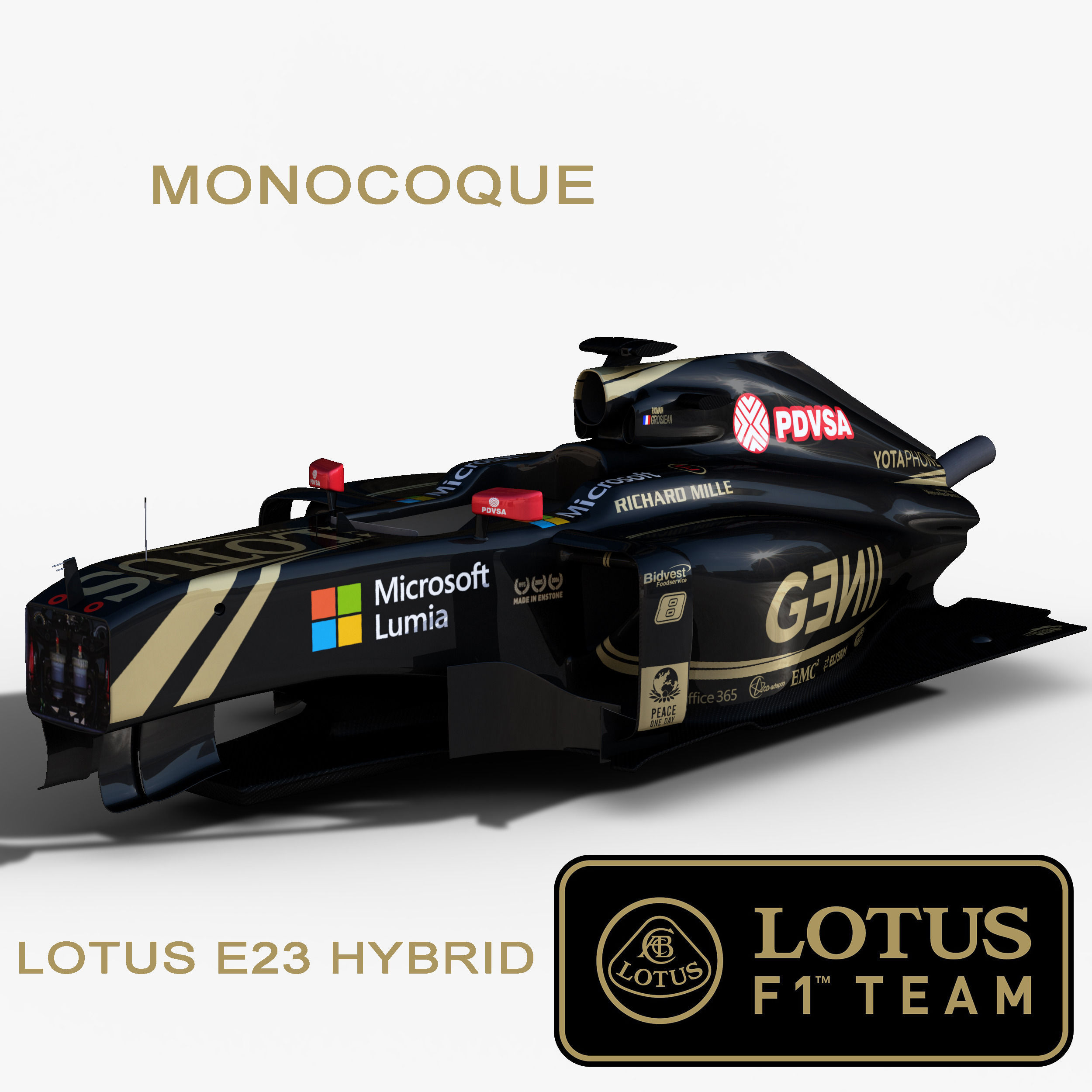 3D model Lotus E23 Monocoque VR / AR / low-poly | CGTrader