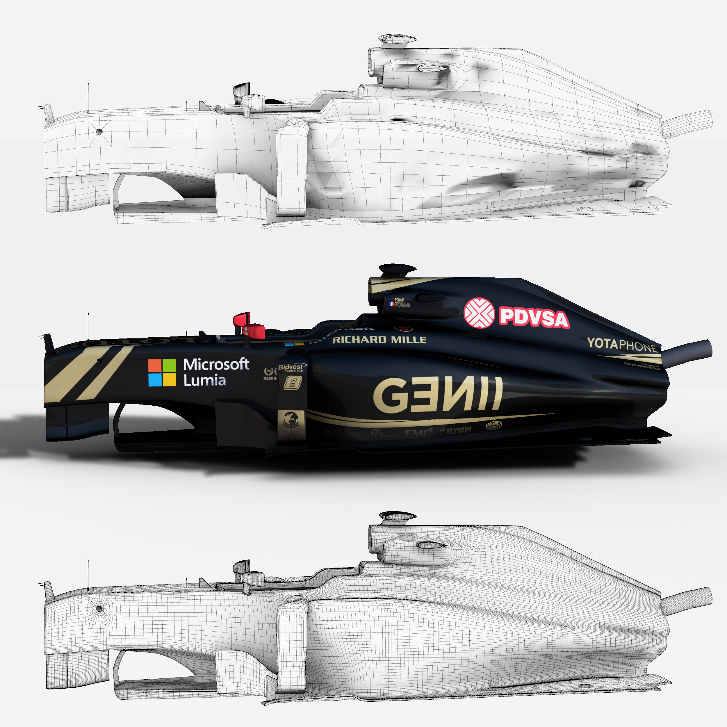 3D model Lotus E23 Monocoque VR / AR / low-poly | CGTrader