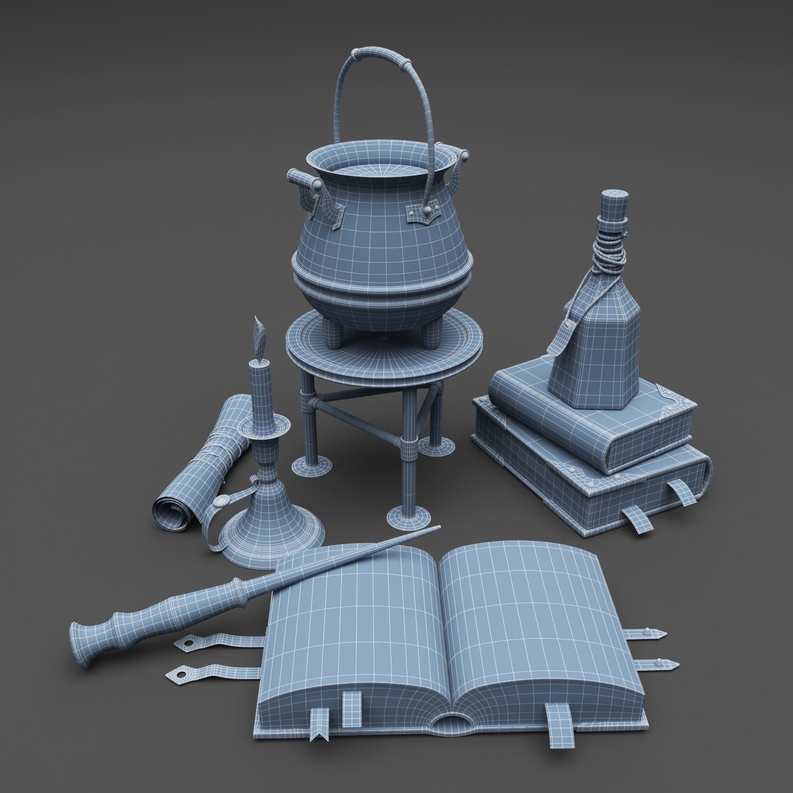 Wizard Items 3D model | CGTrader