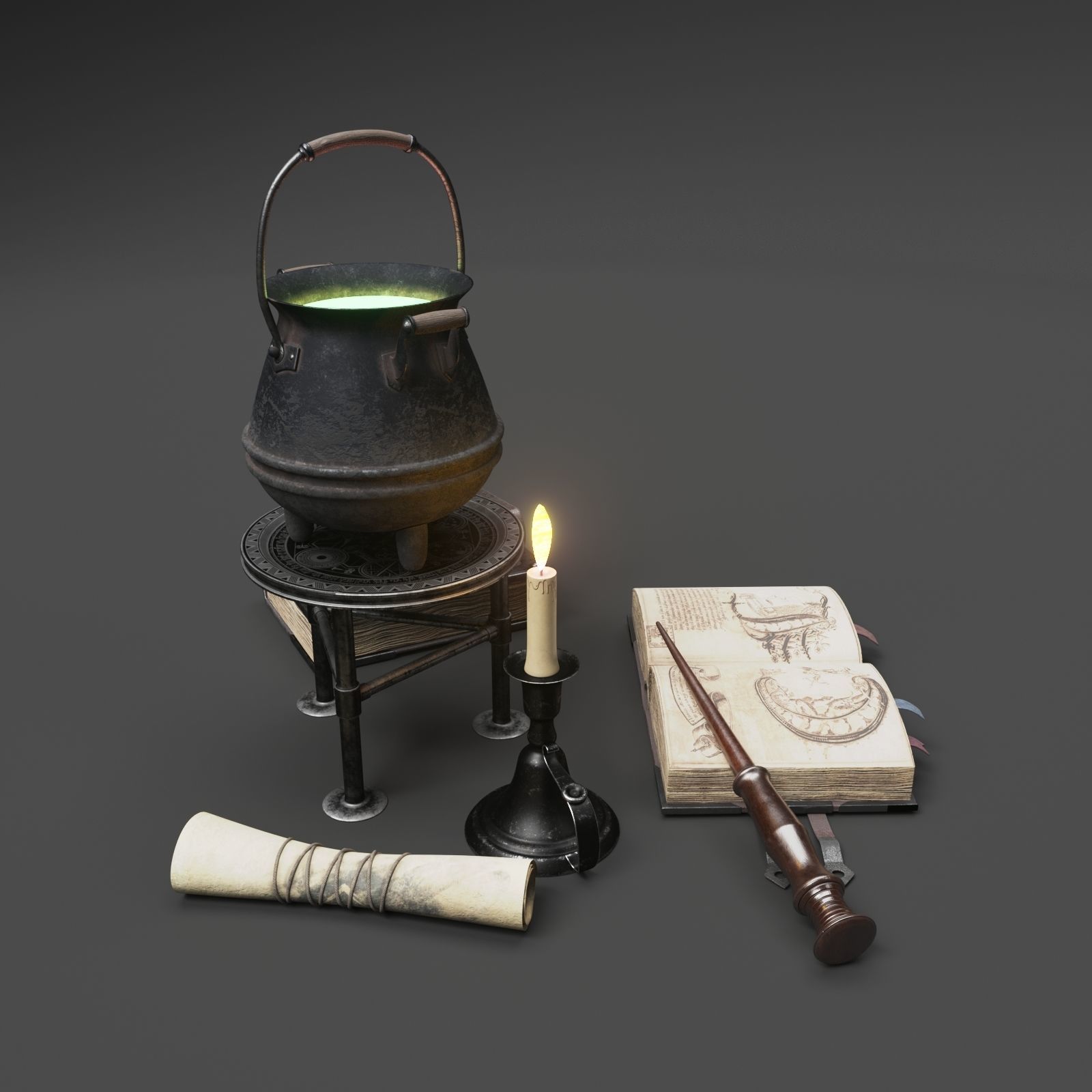 Wizard Items 3D model | CGTrader