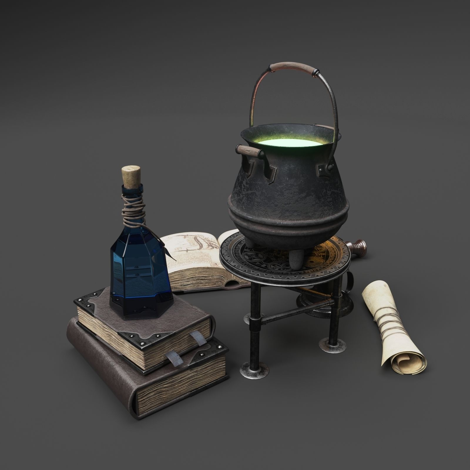 Wizard Items 3D model | CGTrader