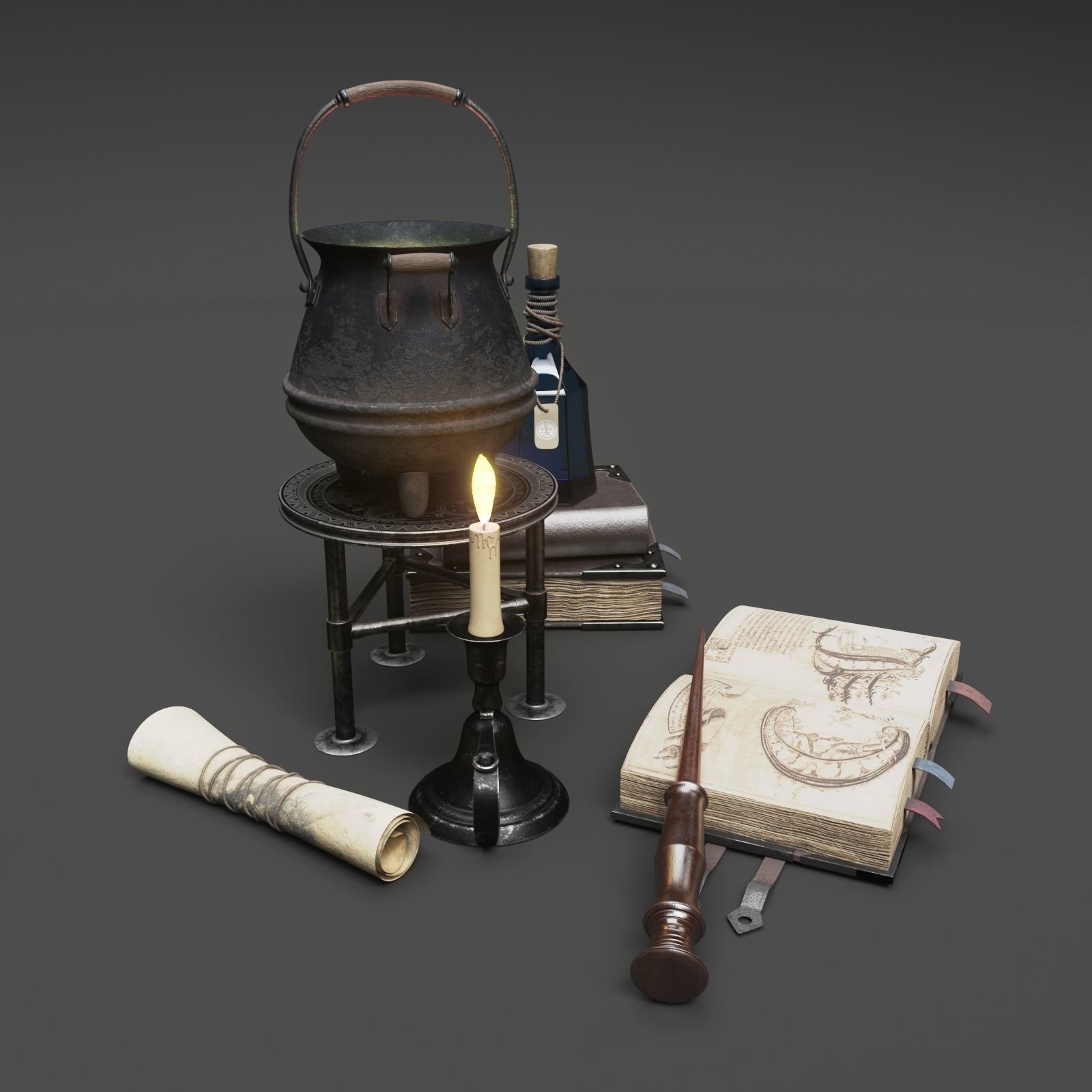 Wizard Items 3D model | CGTrader